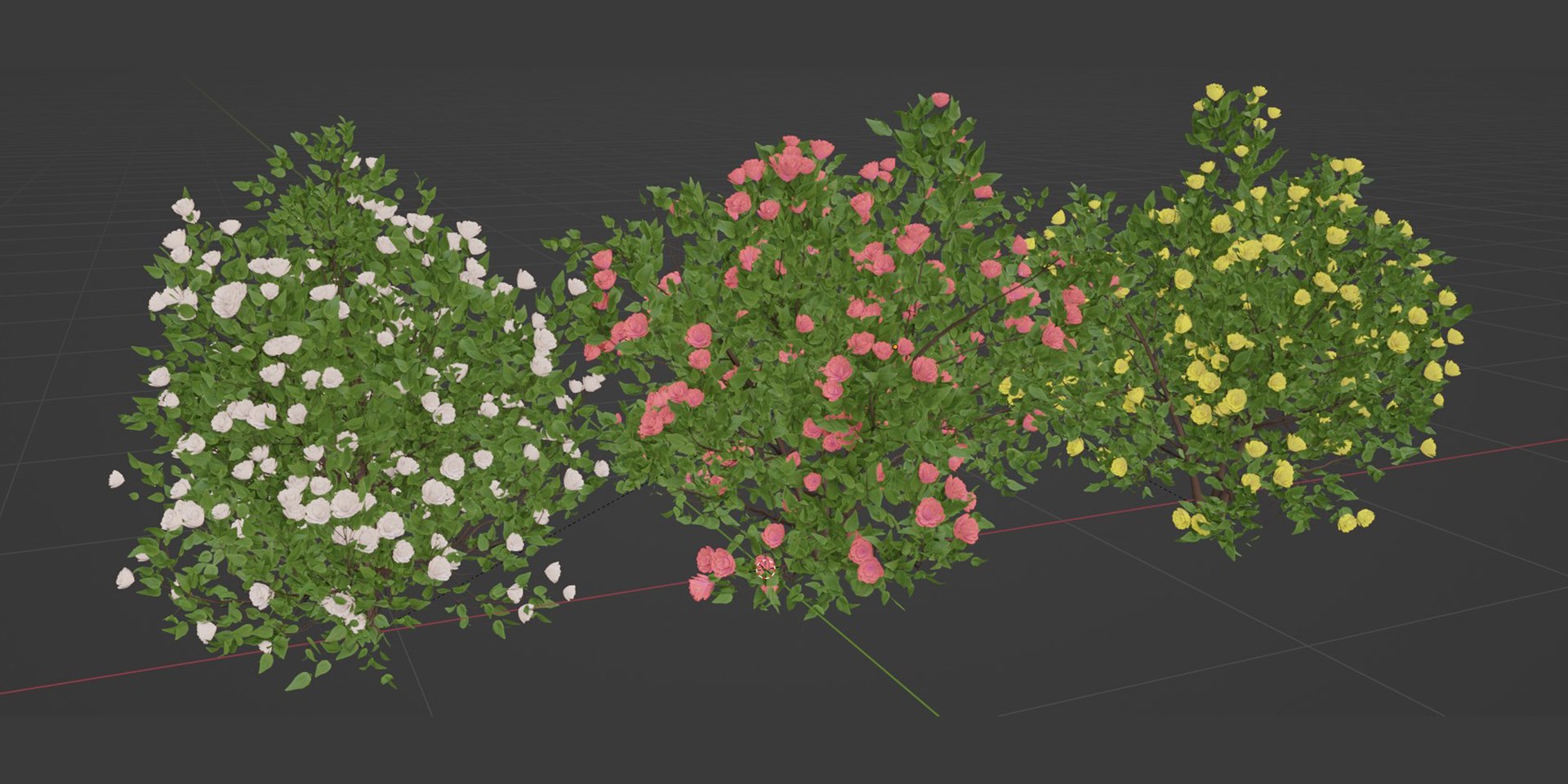 Flowering Bushes Collection Vol 42-Blender 3D Model - TurboSquid 2114217
