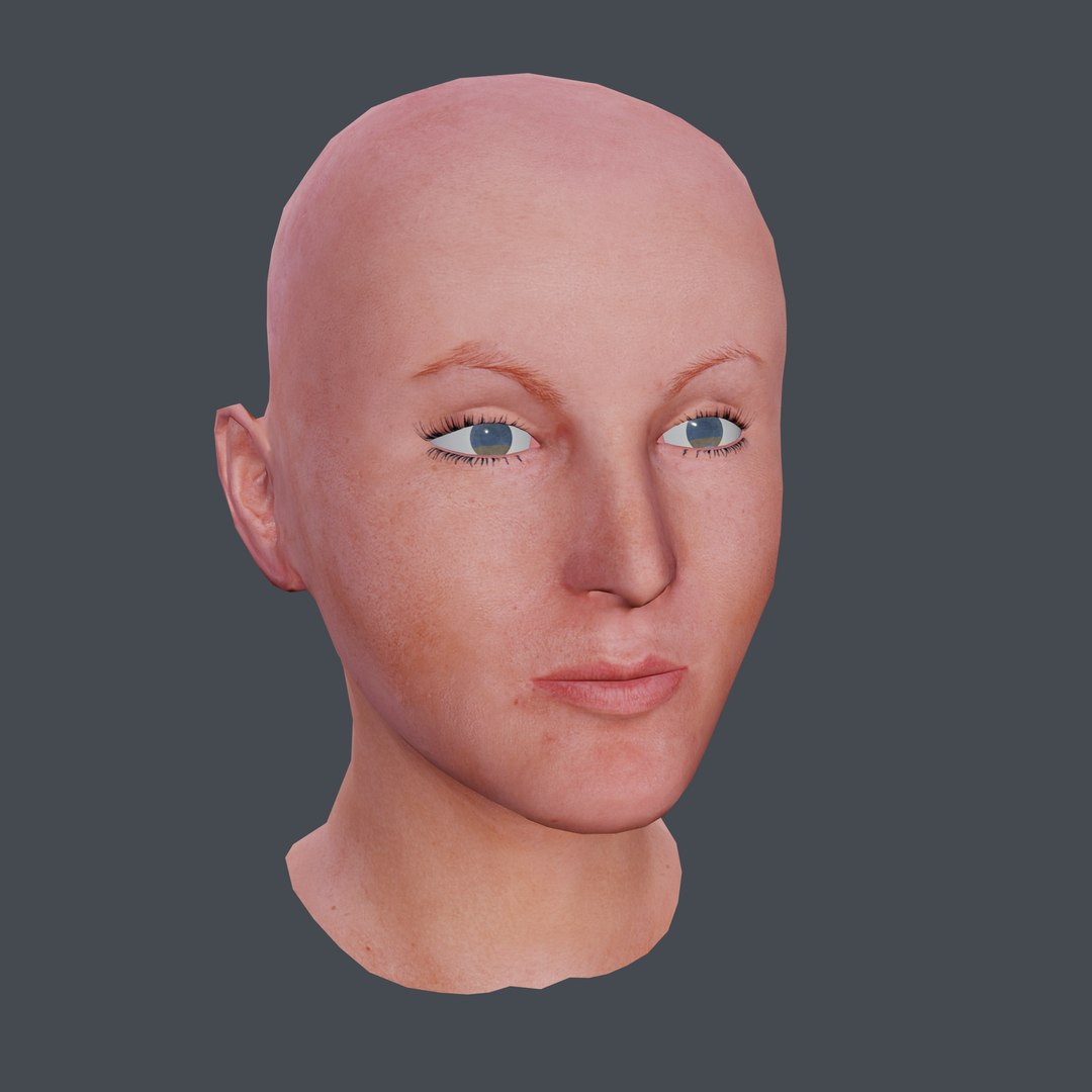 Female Head Textured 3D - TurboSquid 1744036