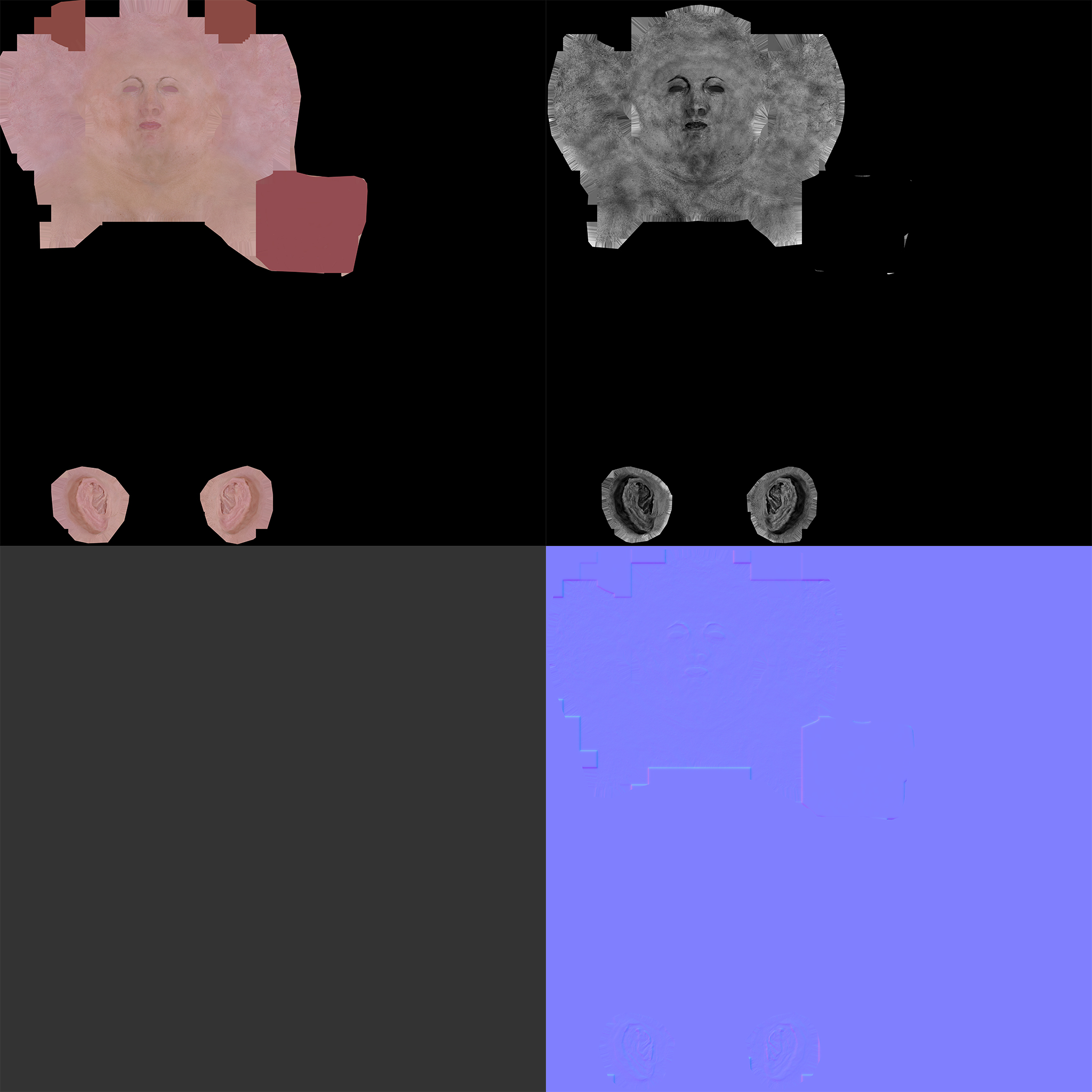 Female Head Textured 3D - TurboSquid 1744036