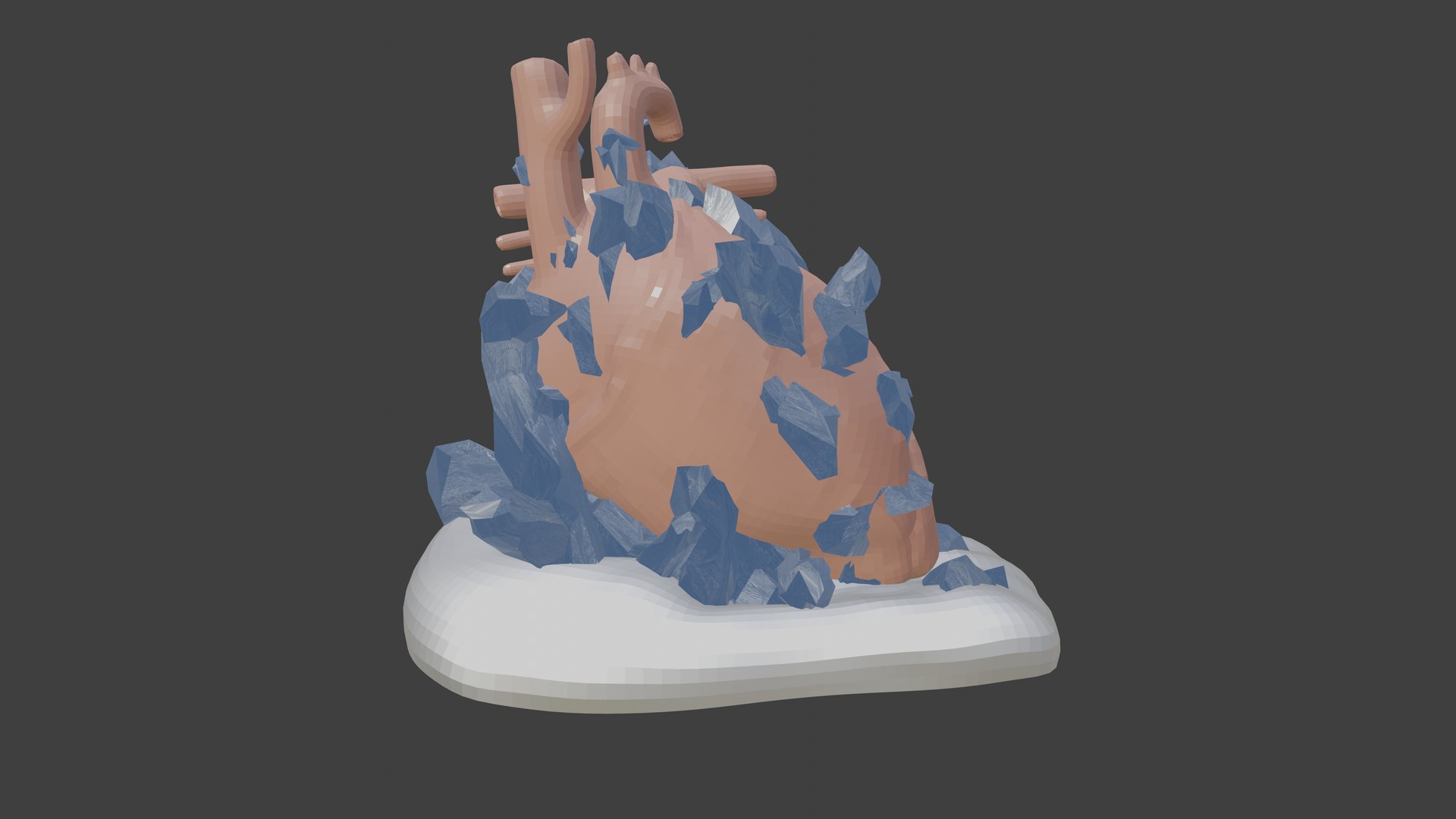 3D Frozen Heart - TurboSquid 1811572