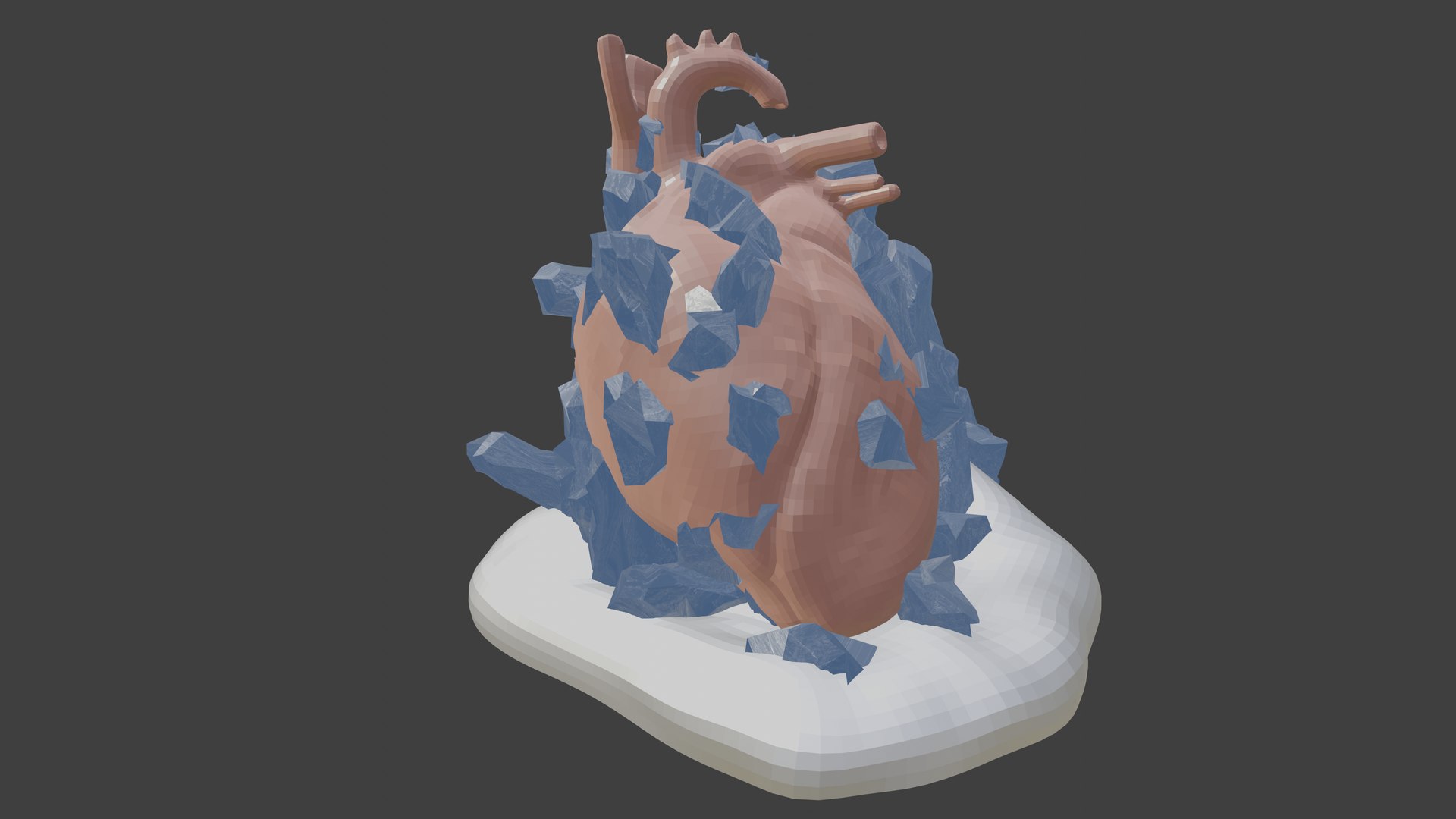 3D Frozen Heart - TurboSquid 1811572