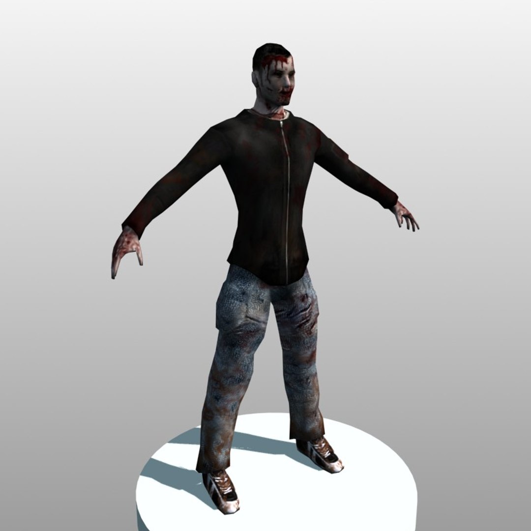 Zombie Biped Animation 3d Model