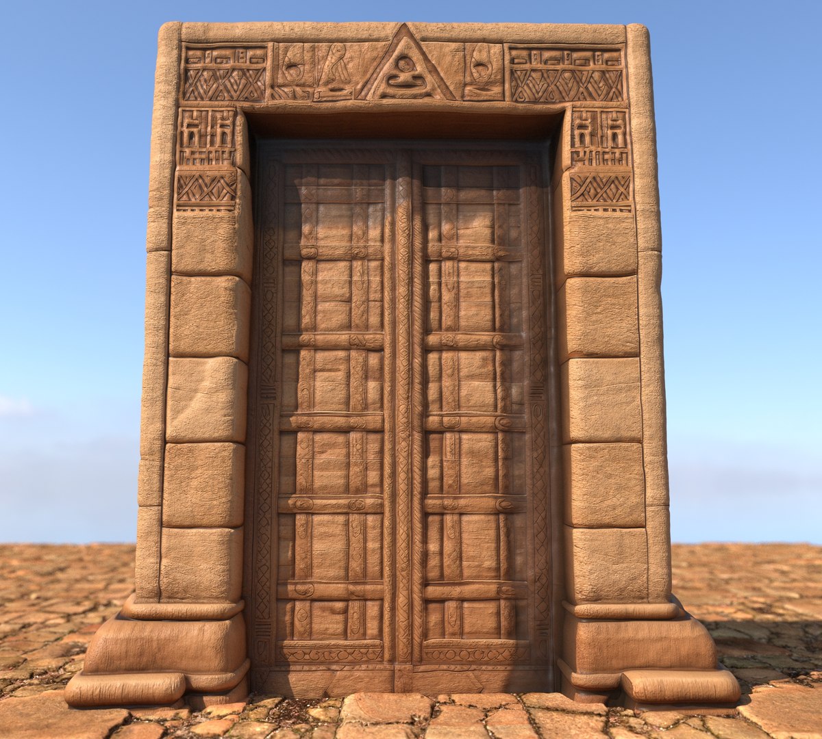 3D Model Egyptian Gates Pack - TurboSquid 2192393