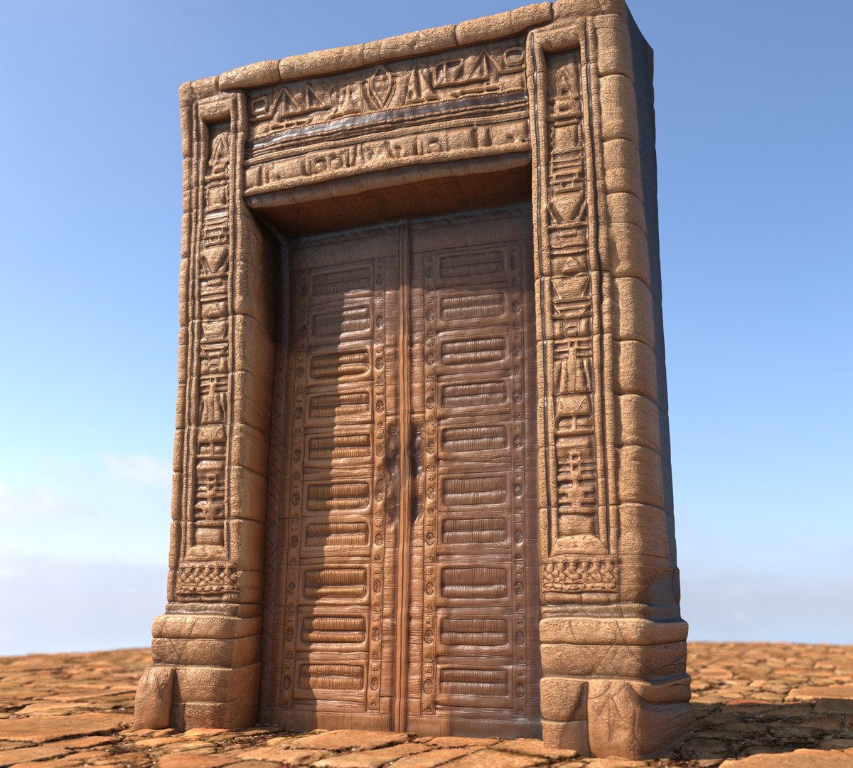 3D Model Egyptian Gates Pack - TurboSquid 2192393