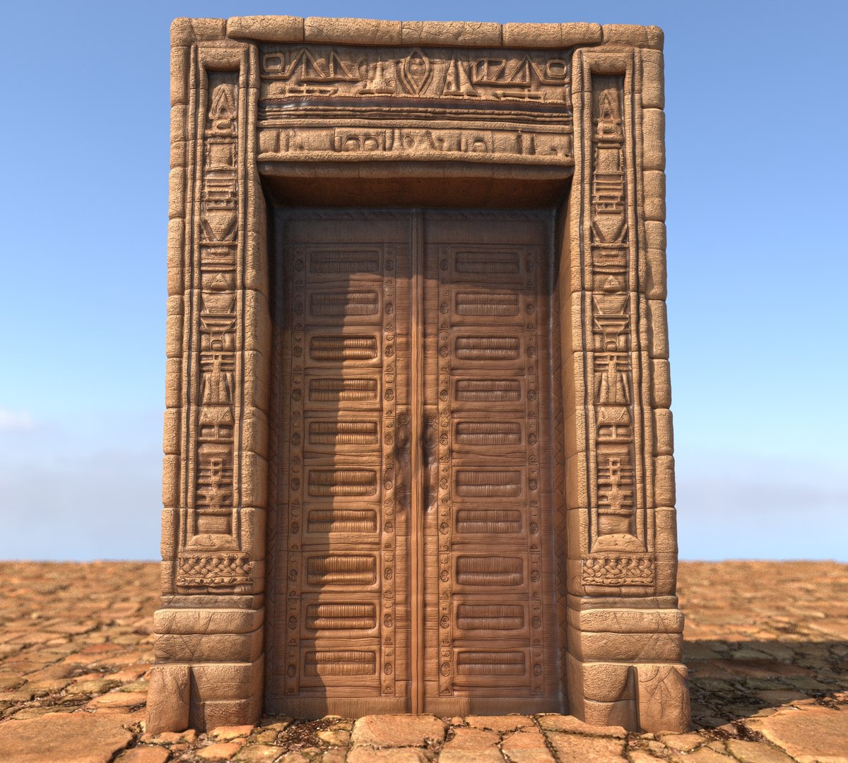 3D Model Egyptian Gates Pack - TurboSquid 2192393