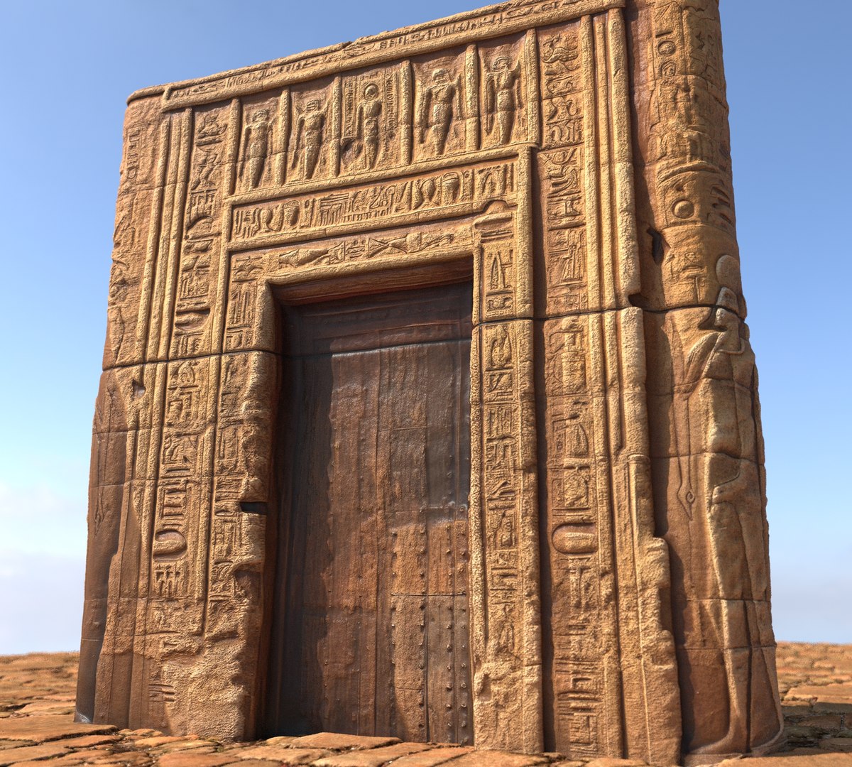 3D Model Egyptian Gates Pack - TurboSquid 2192393