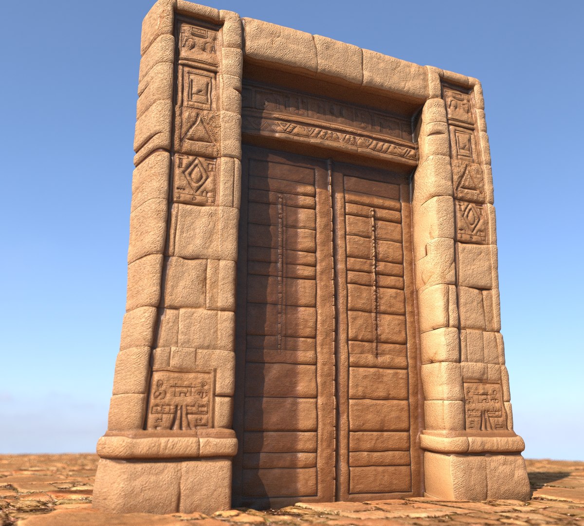 3D Model Egyptian Gates Pack - TurboSquid 2192393
