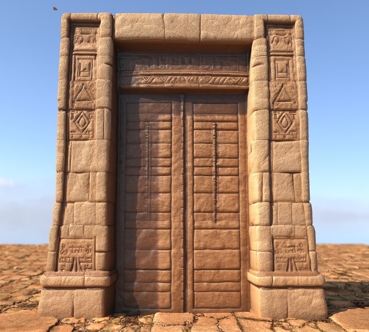 3D Model Egyptian Gates Pack - TurboSquid 2192393