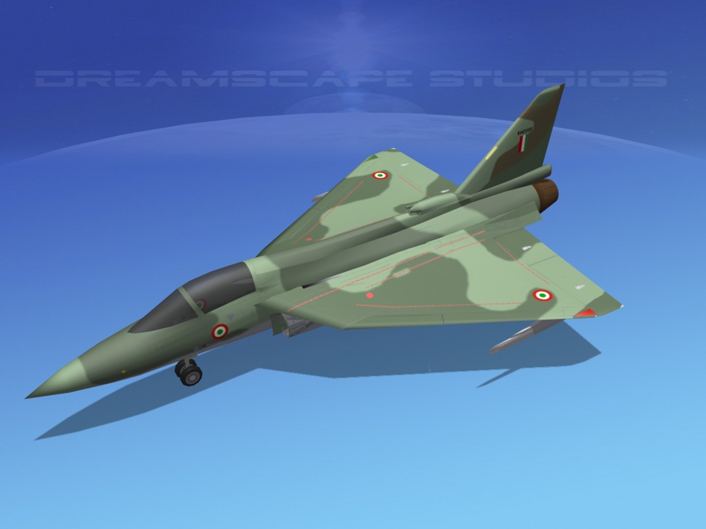 3d Tejas Hal Fighter Model