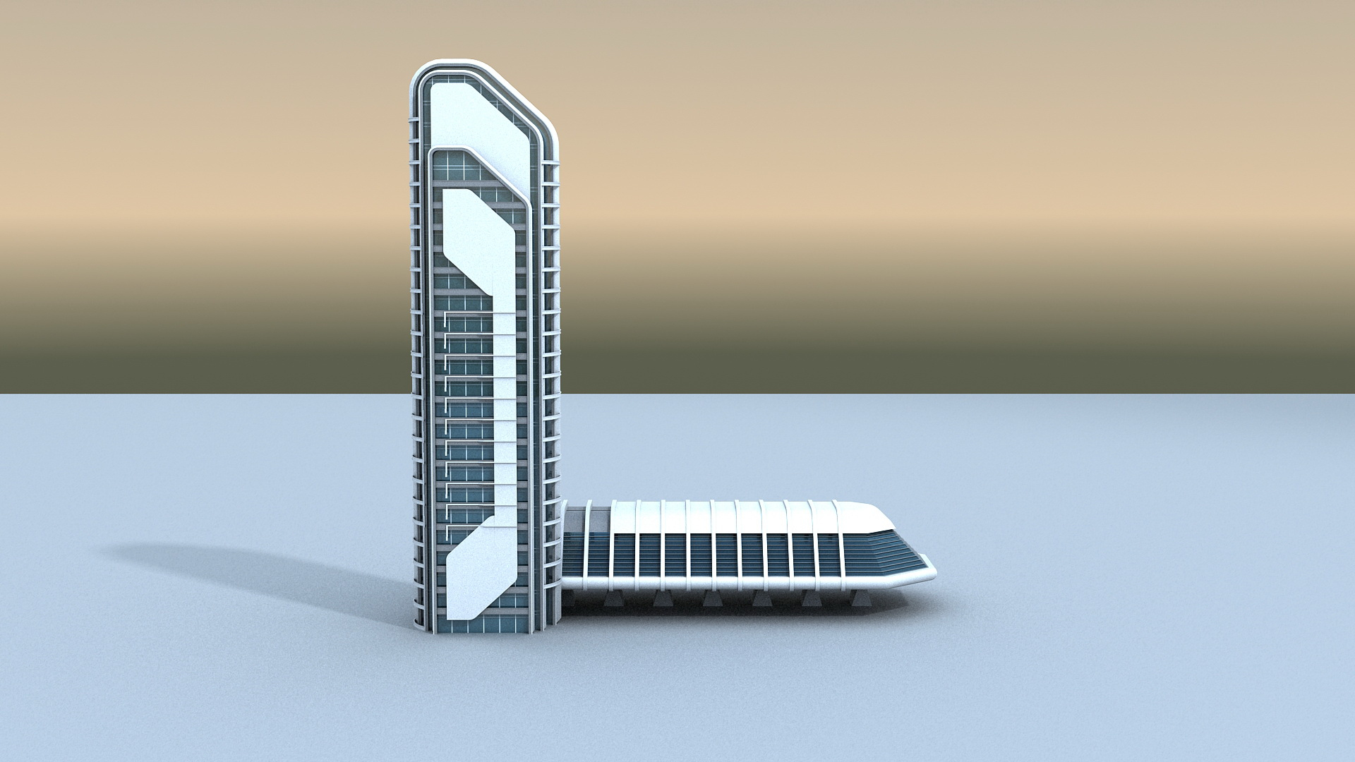 Future Building 011 3D Model - TurboSquid 2039531