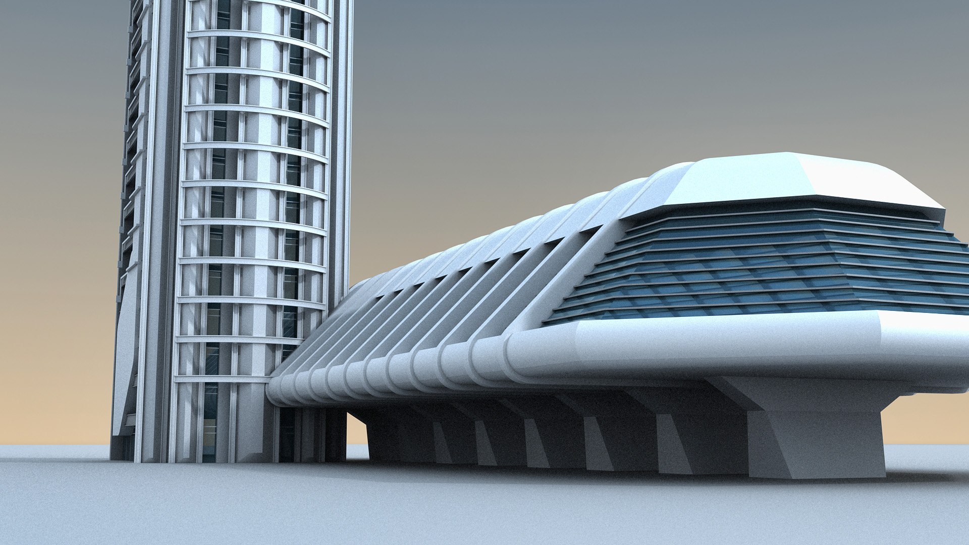 Future Building 011 3D Model - TurboSquid 2039531
