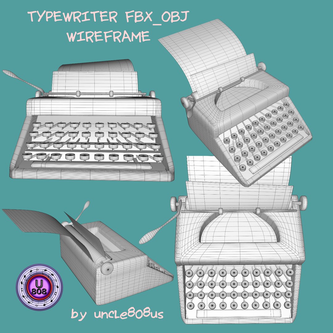 Old Typewriter 3D Model - TurboSquid 1210797