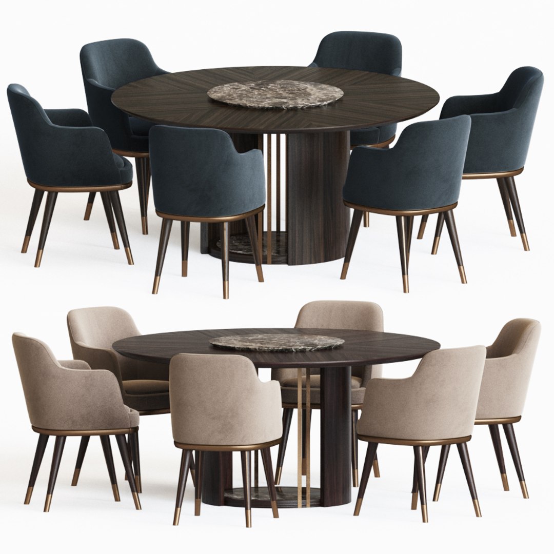 3D model dining set 79 - TurboSquid 1624900
