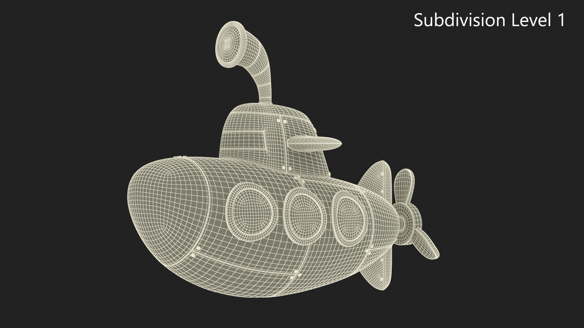 3D Cute Submarine Cartoon Orange Rigged Model - TurboSquid 2209683