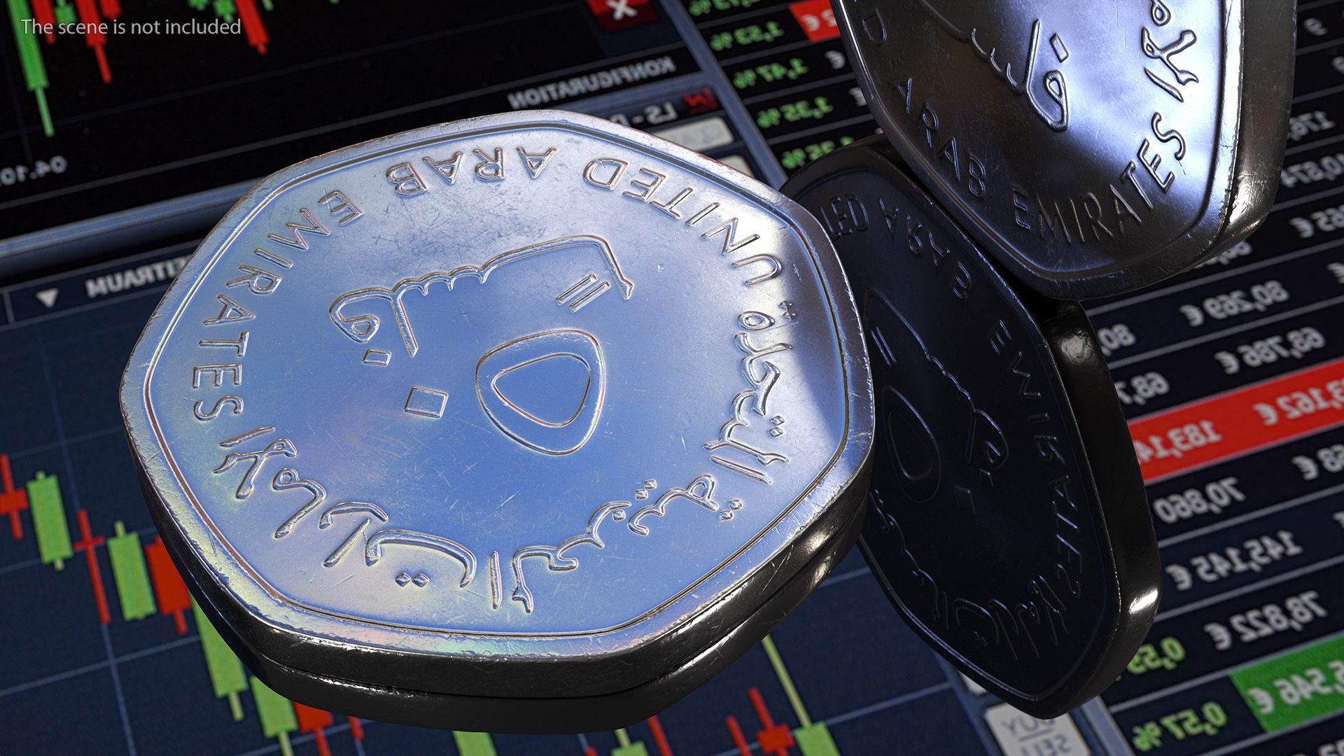 3D UAE 50 Fils Coin - TurboSquid 1933656