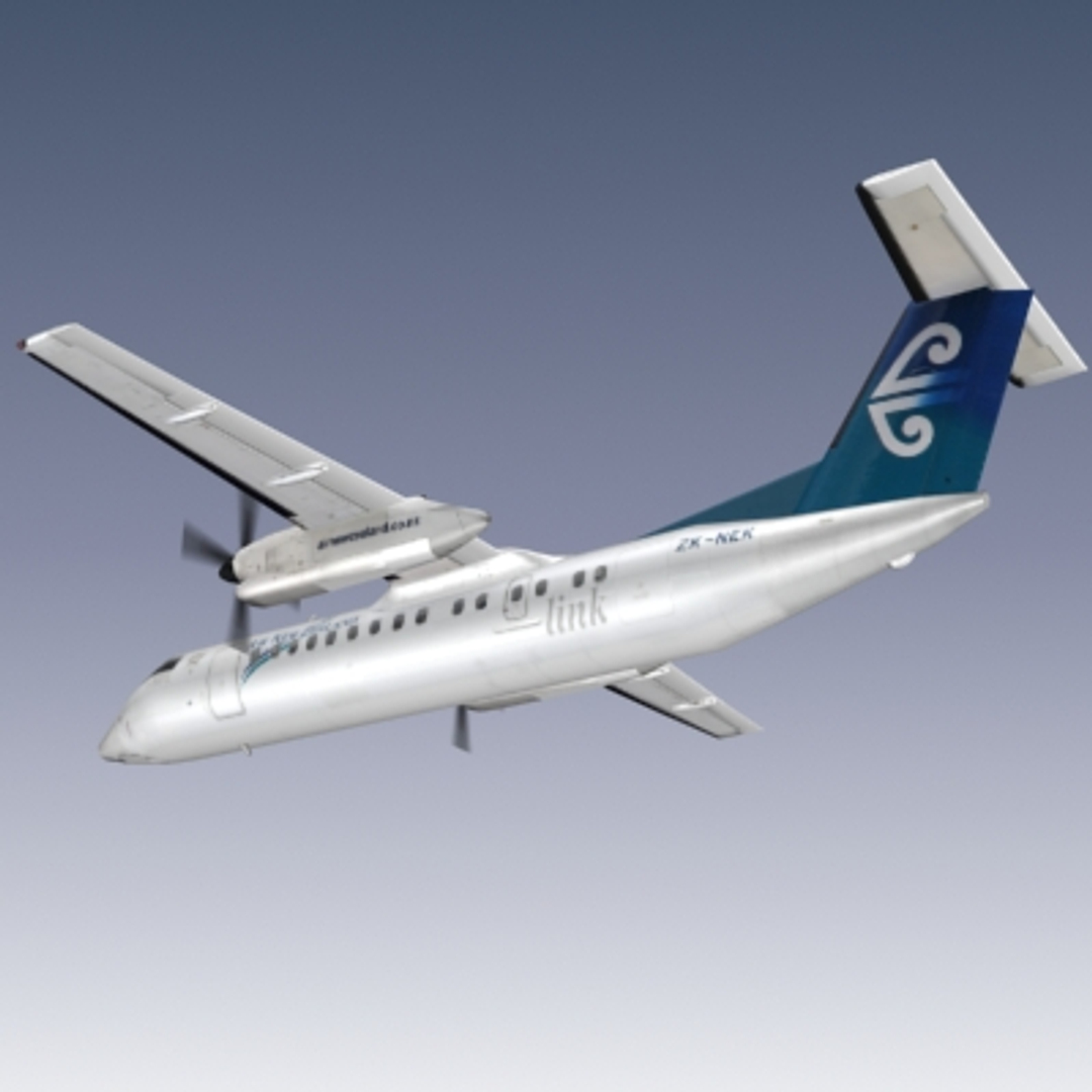 3d q300 bombardier airliner model