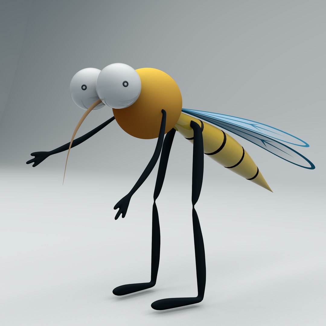 3D Funny Mosquito - TurboSquid 1763825