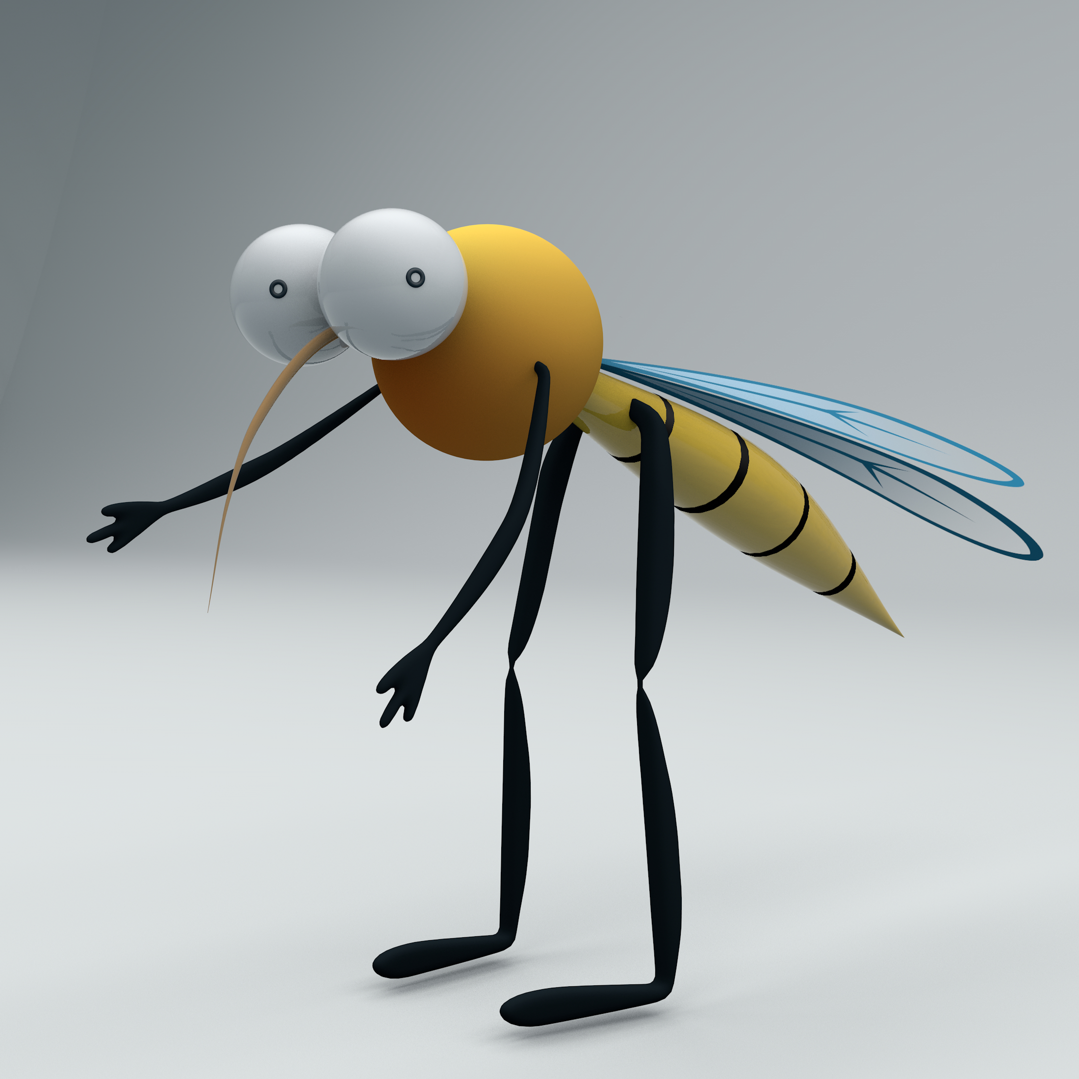 3D Funny mosquito - TurboSquid 1763825