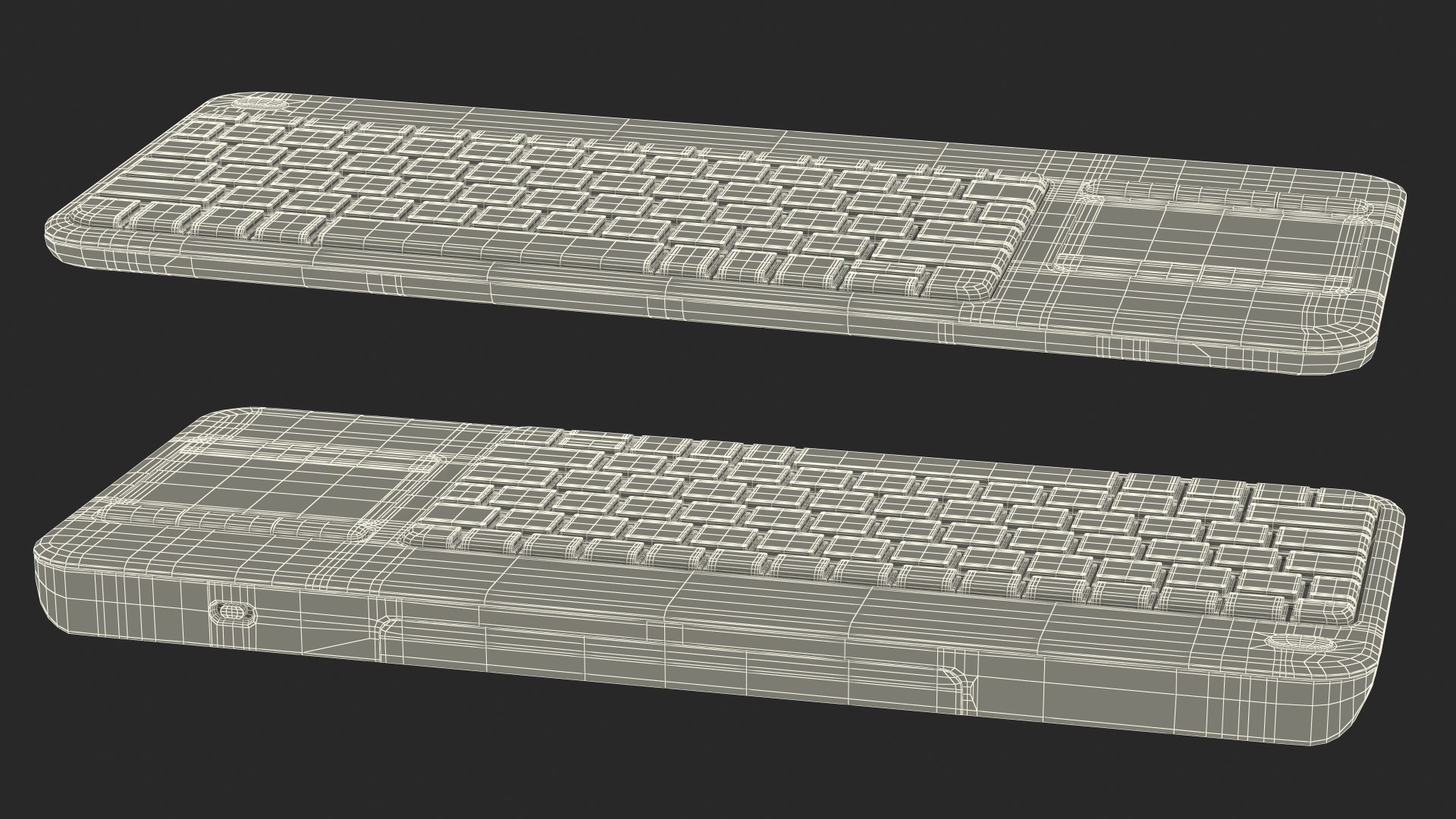 Keyboard With Touchpad Black 3D model - TurboSquid 1912526