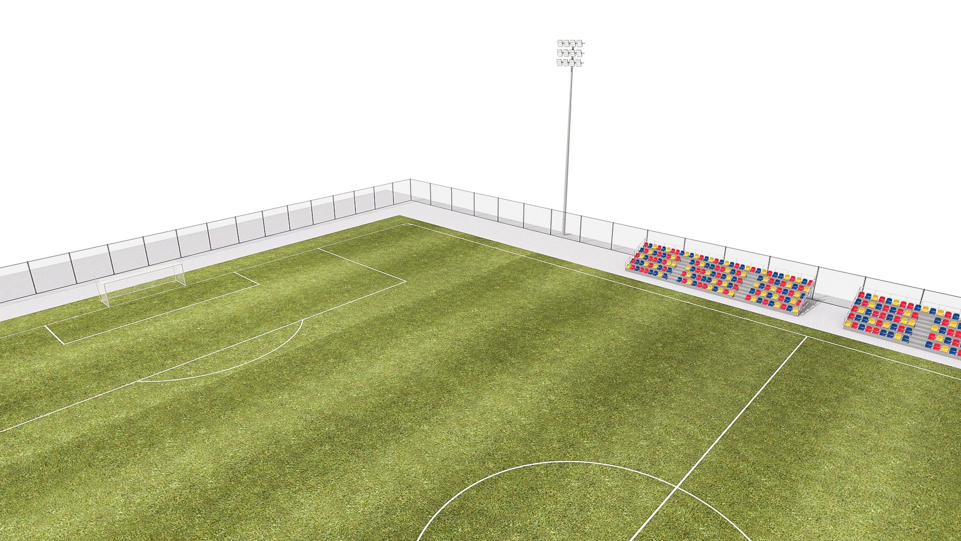 3D model Soccer field 01 - TurboSquid 2124581