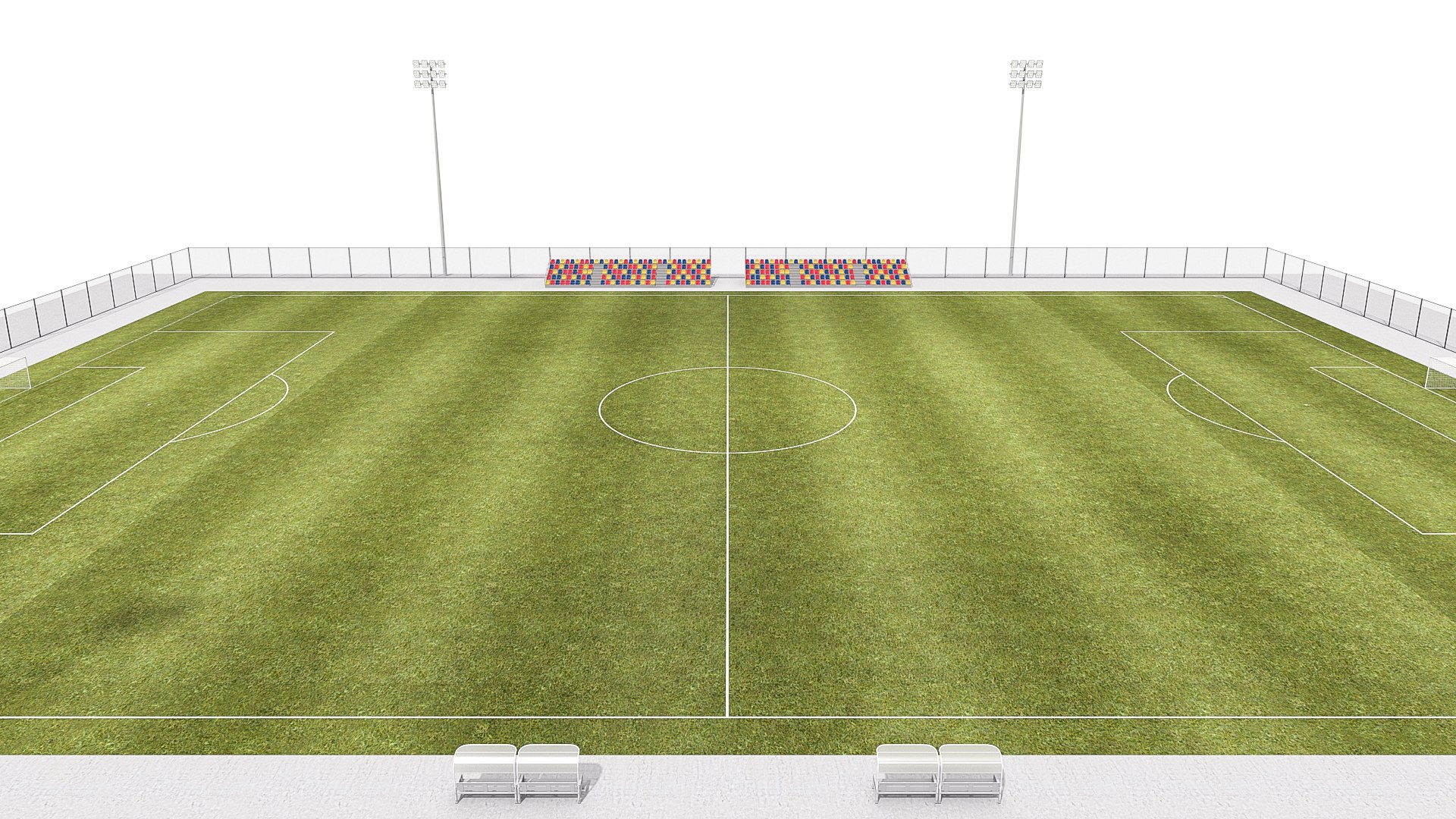 3D model Soccer field 01 - TurboSquid 2124581