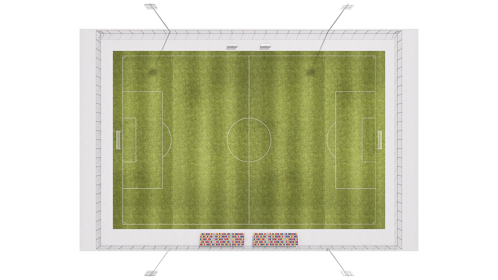 3D model Soccer field 01 - TurboSquid 2124581