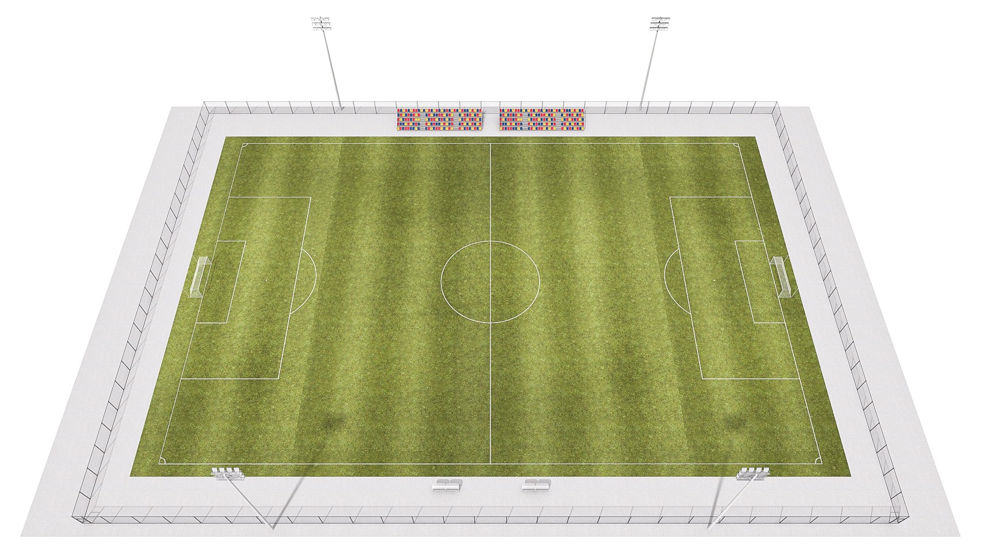 3D model Soccer field 01 - TurboSquid 2124581