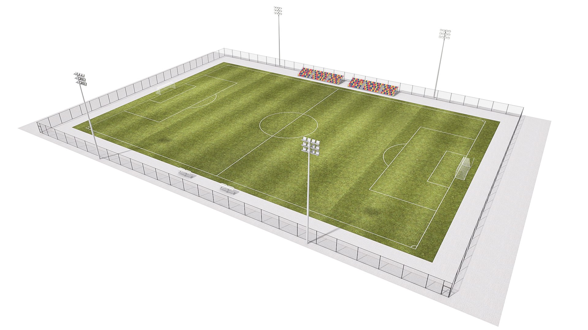 3D model Soccer field 01 - TurboSquid 2124581