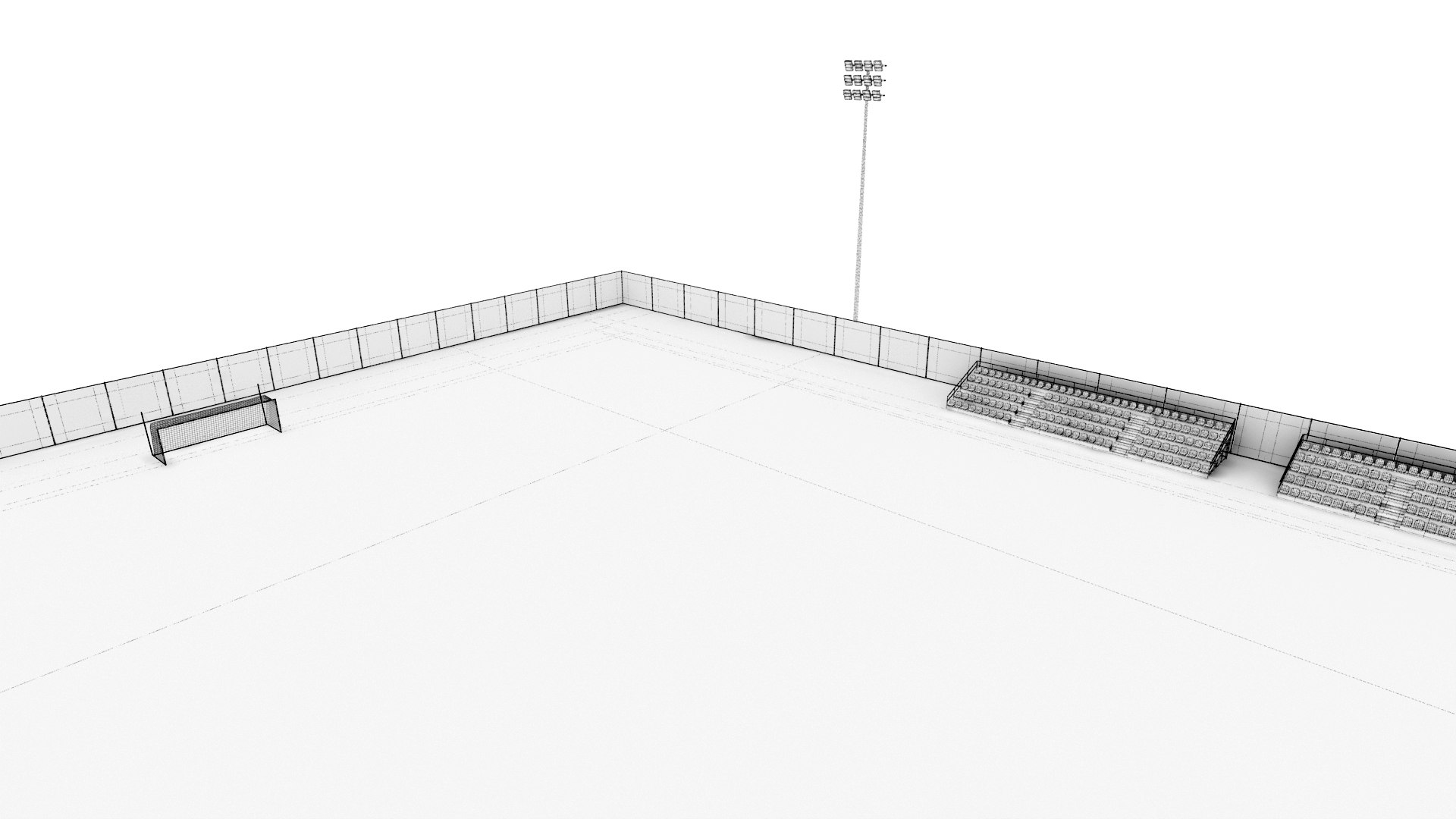 3D model Soccer field 01 - TurboSquid 2124581