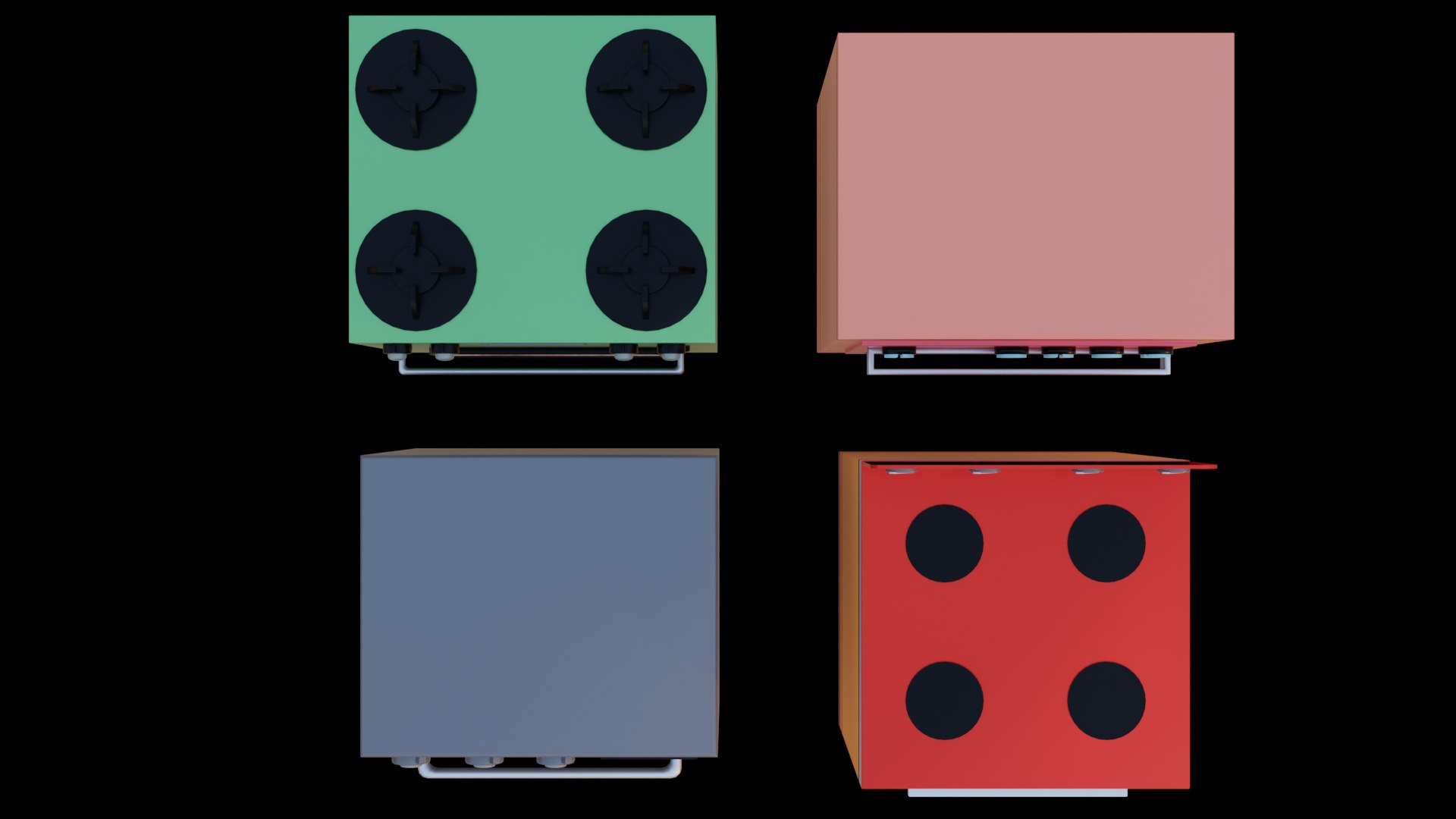 Low Poly Furnace Set 3D Model - TurboSquid 2101383