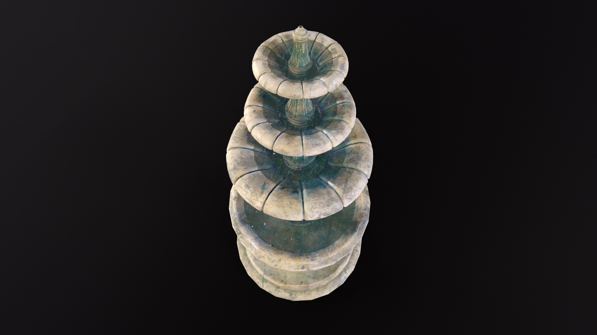 Fluted Water Fountain Model - TurboSquid 2150199