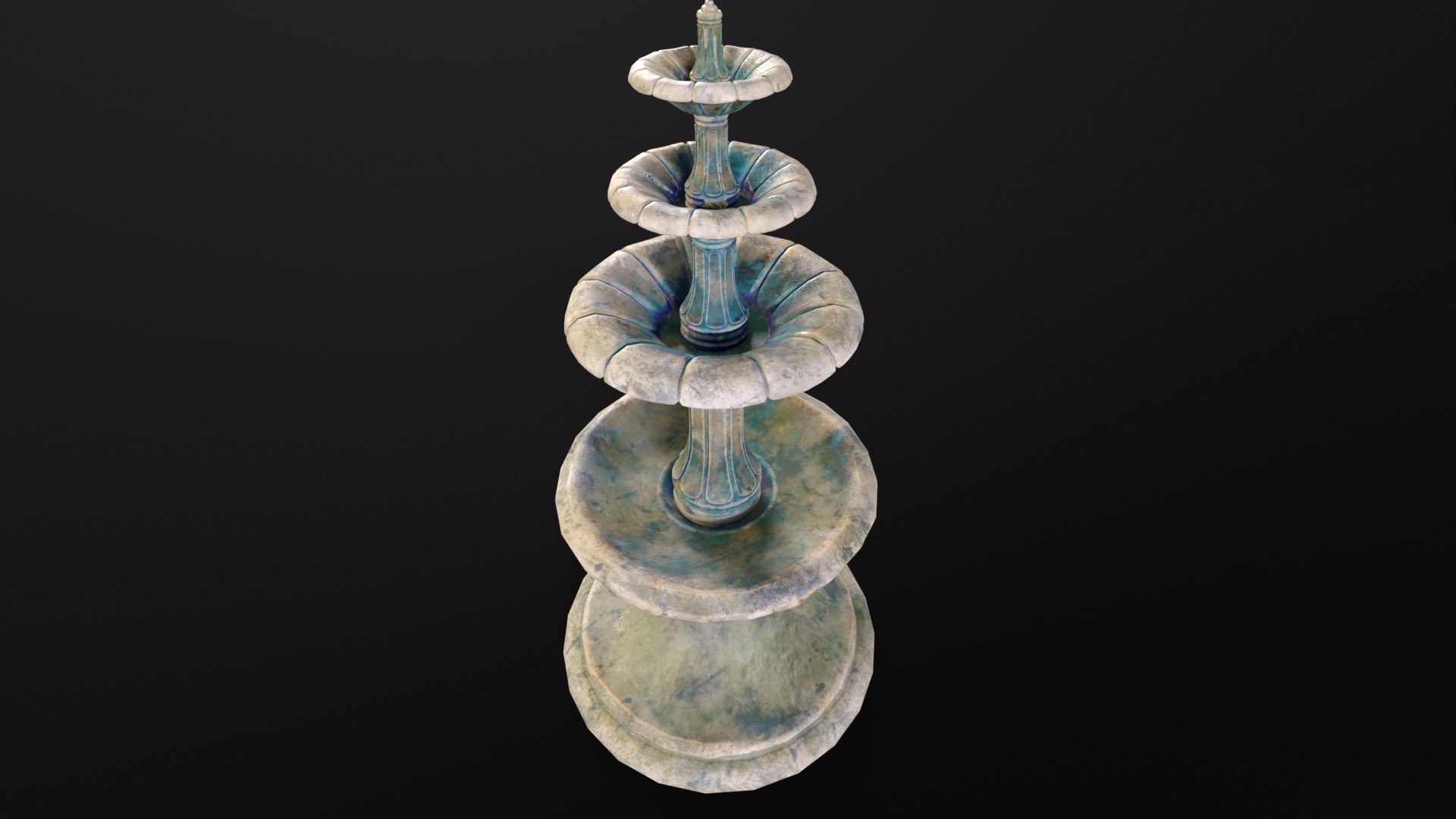 Fluted Water Fountain Model - TurboSquid 2150199