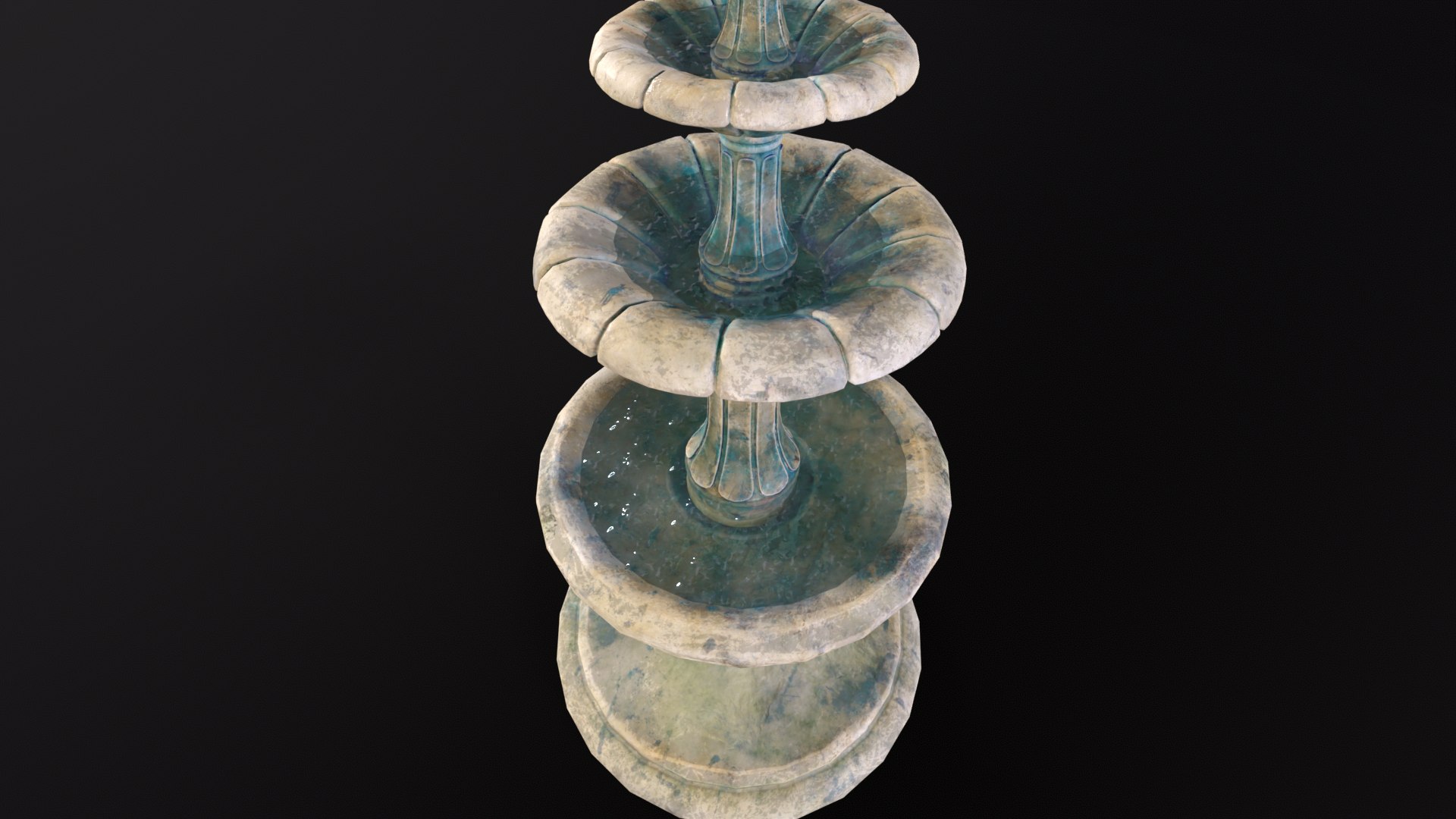 Fluted Water Fountain Model - TurboSquid 2150199