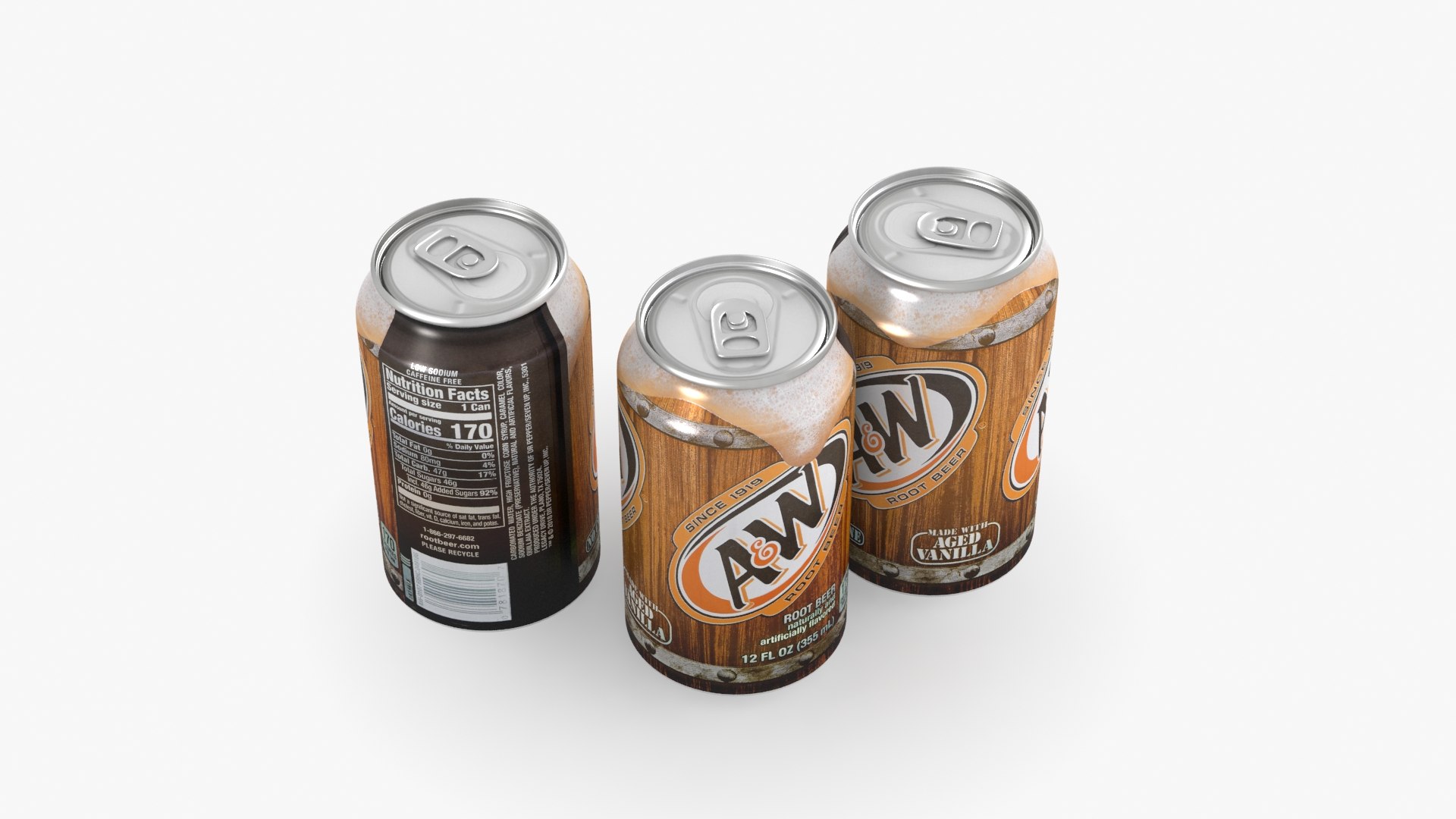 3D model AW Root Beer Aged Vanilla 355ml 2023 - TurboSquid 2124641