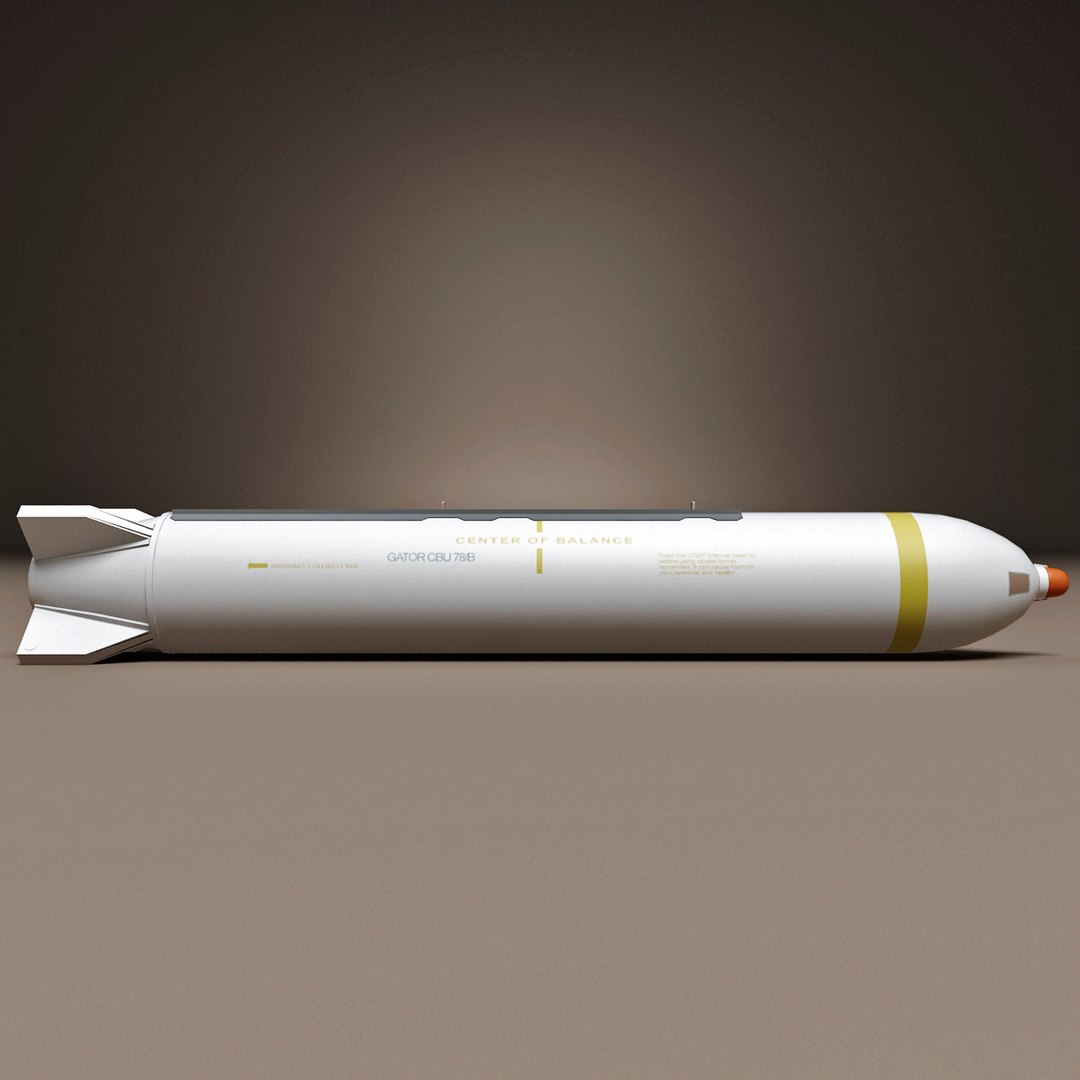 Aircraft Bomb Cbu-78 Gator 3d C4d