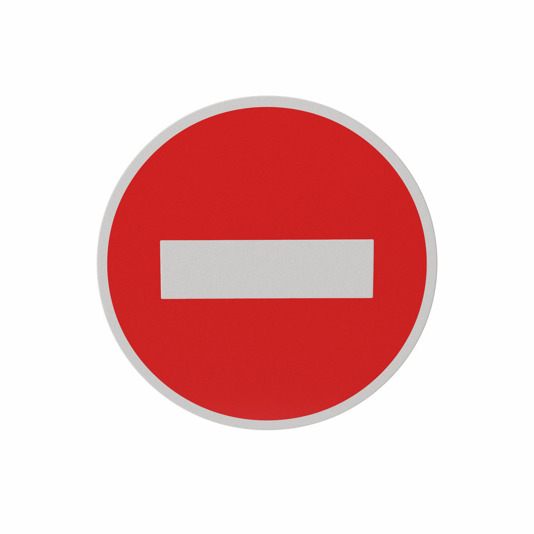 No Entry Sign 3D Model - TurboSquid 2041719
