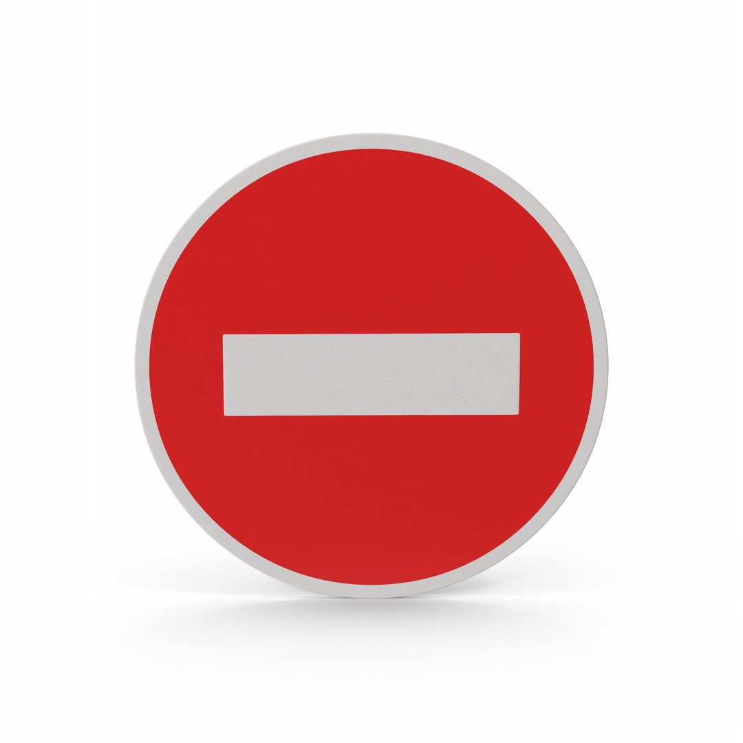 No Entry Sign 3D Model - TurboSquid 2041719