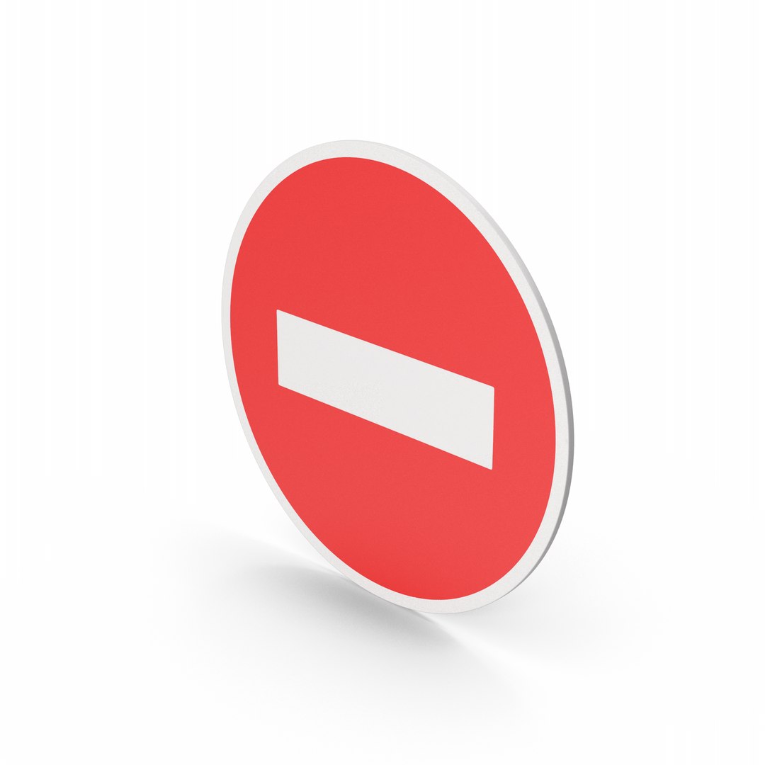 No Entry Sign 3D Model - TurboSquid 2041719