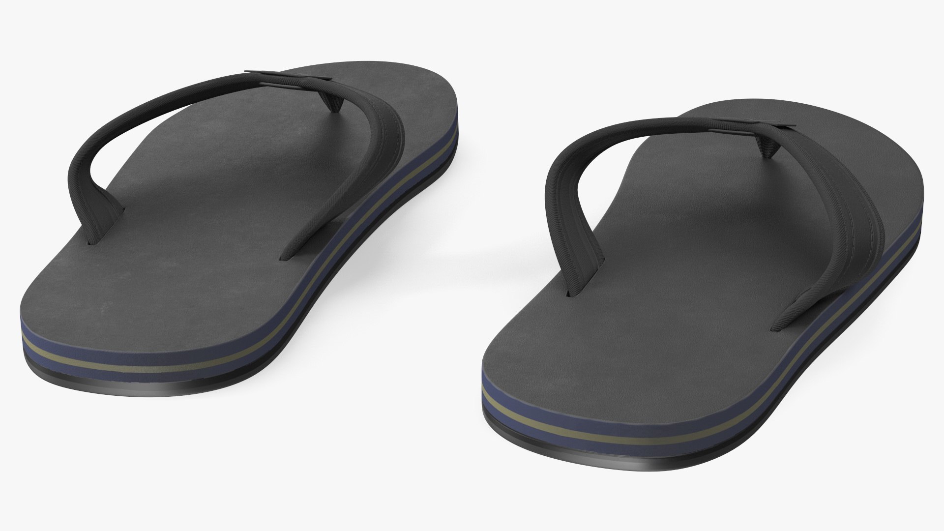 Slippers Black 3D Model - TurboSquid 1997962