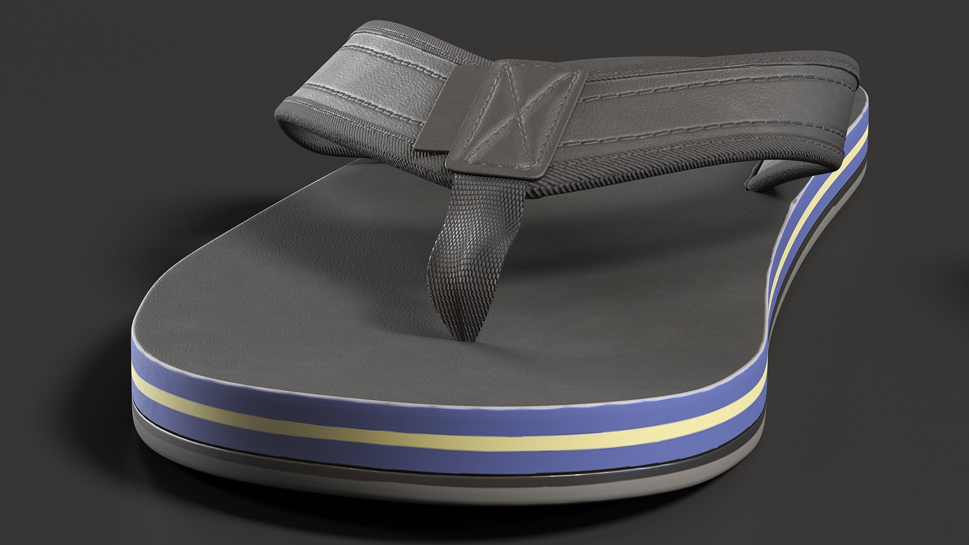 Slippers Black 3D Model - TurboSquid 1997962