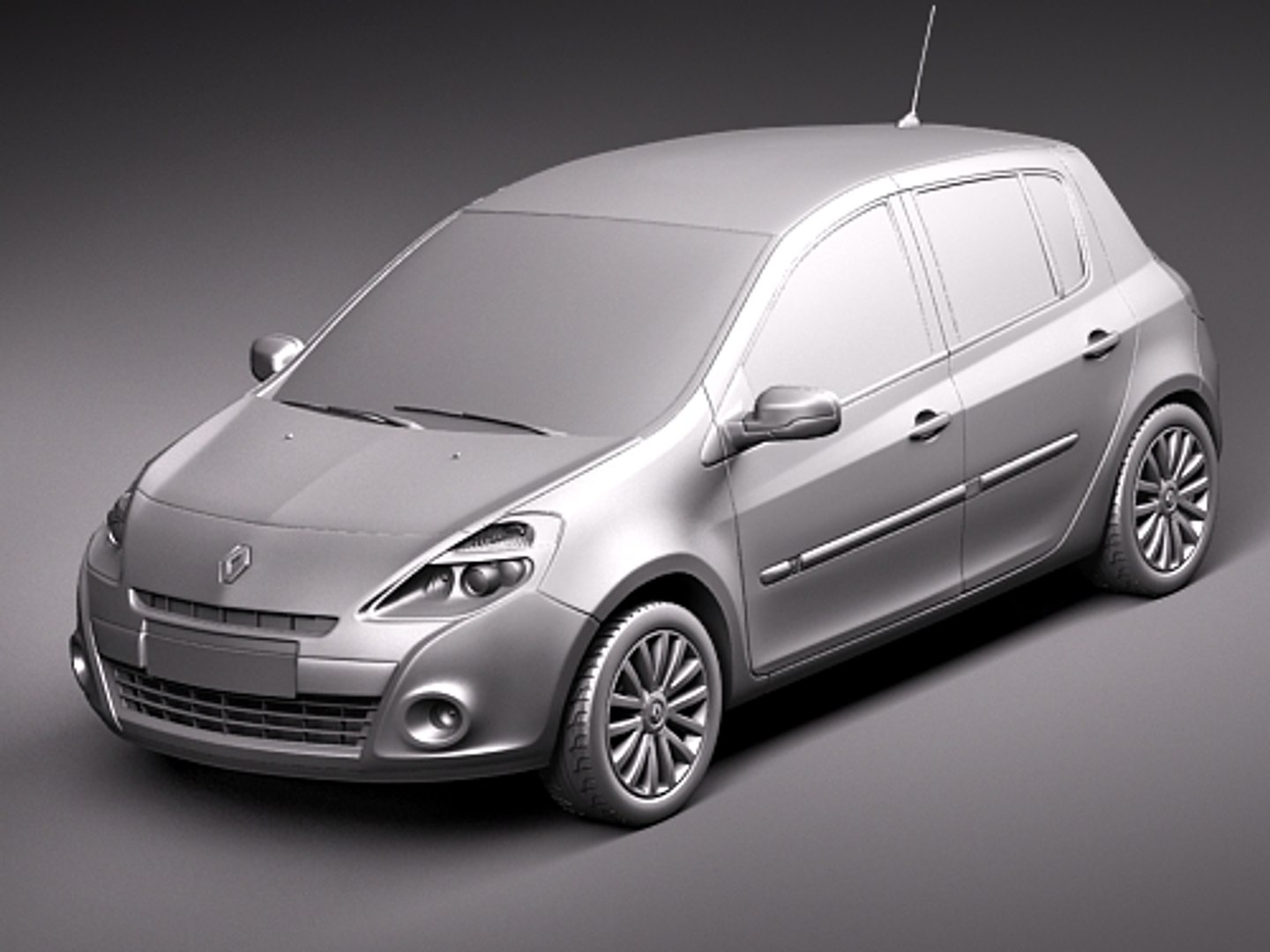 Renault Clio 2010 5door 3d Max
