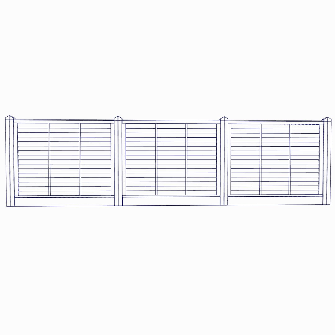Plastic Garden Fence Panel 3D Model - TurboSquid 2418669