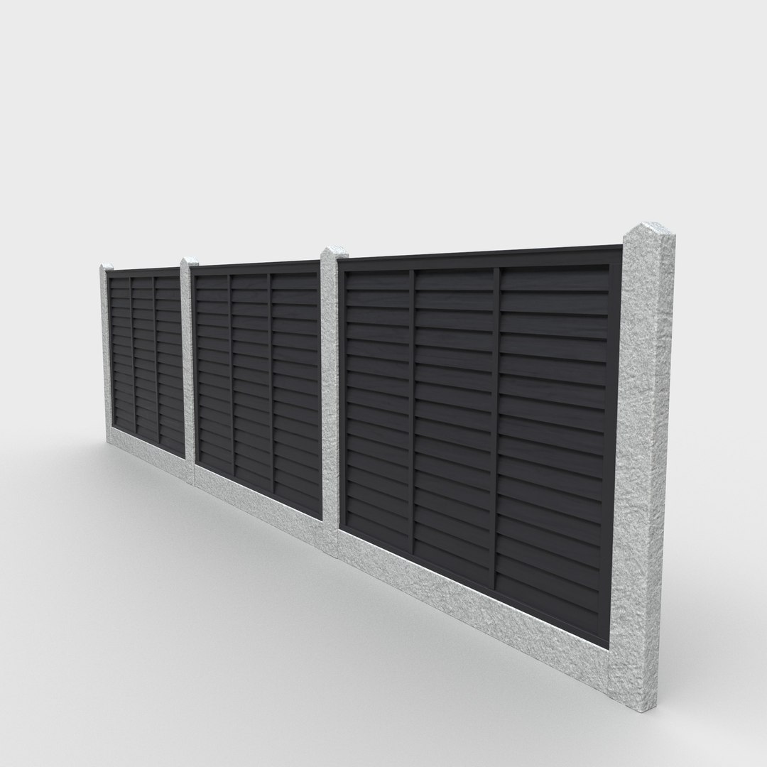 Plastic Garden Fence Panel 3D Model - TurboSquid 2418669