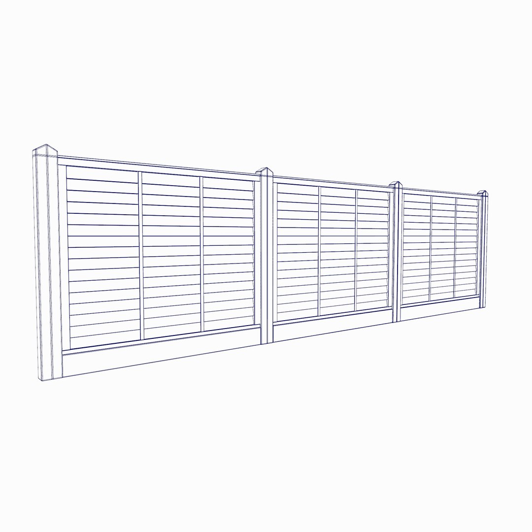 Plastic Garden Fence Panel 3D Model - TurboSquid 2418669