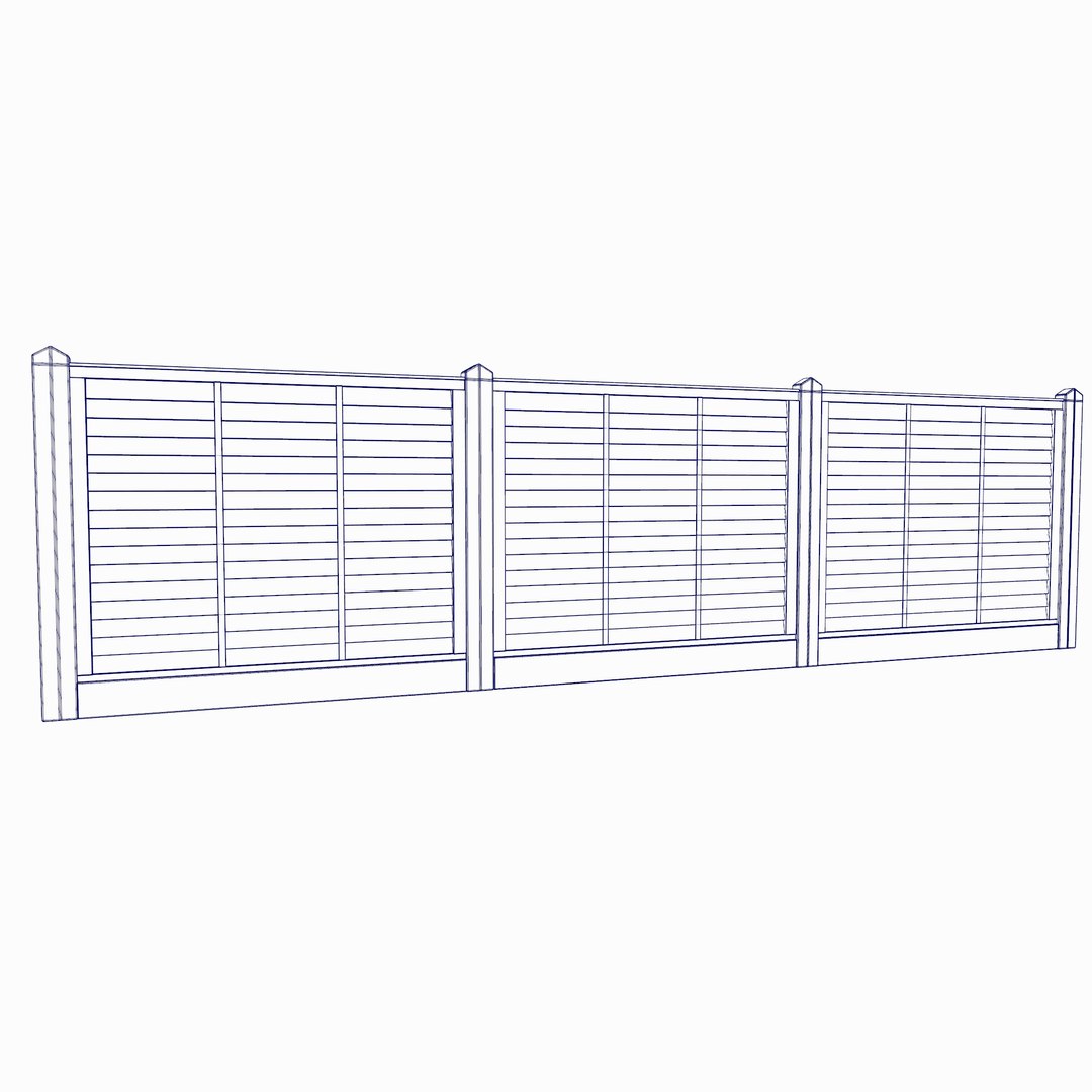Plastic Garden Fence Panel 3D Model - TurboSquid 2418669