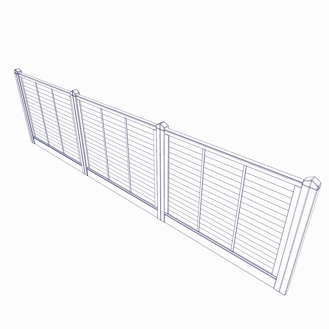 Plastic Garden Fence Panel 3D Model - TurboSquid 2418669