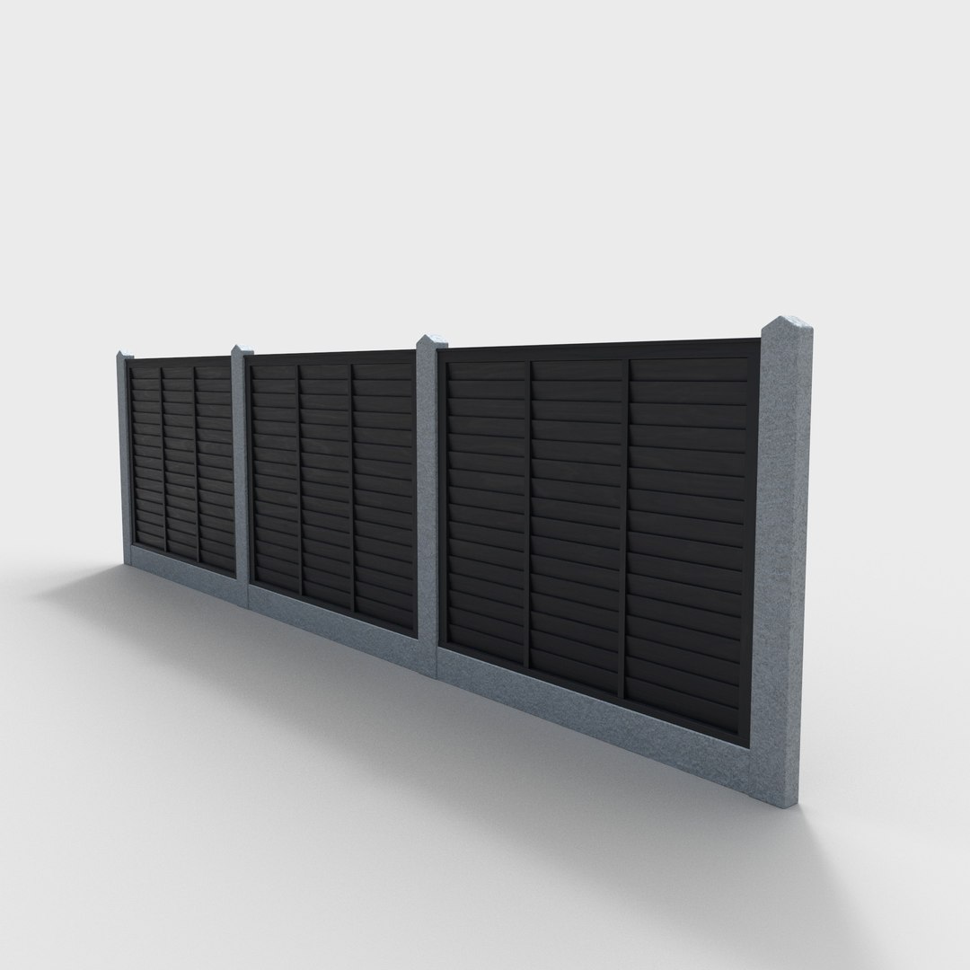 Plastic Garden Fence Panel 3D Model - TurboSquid 2418669