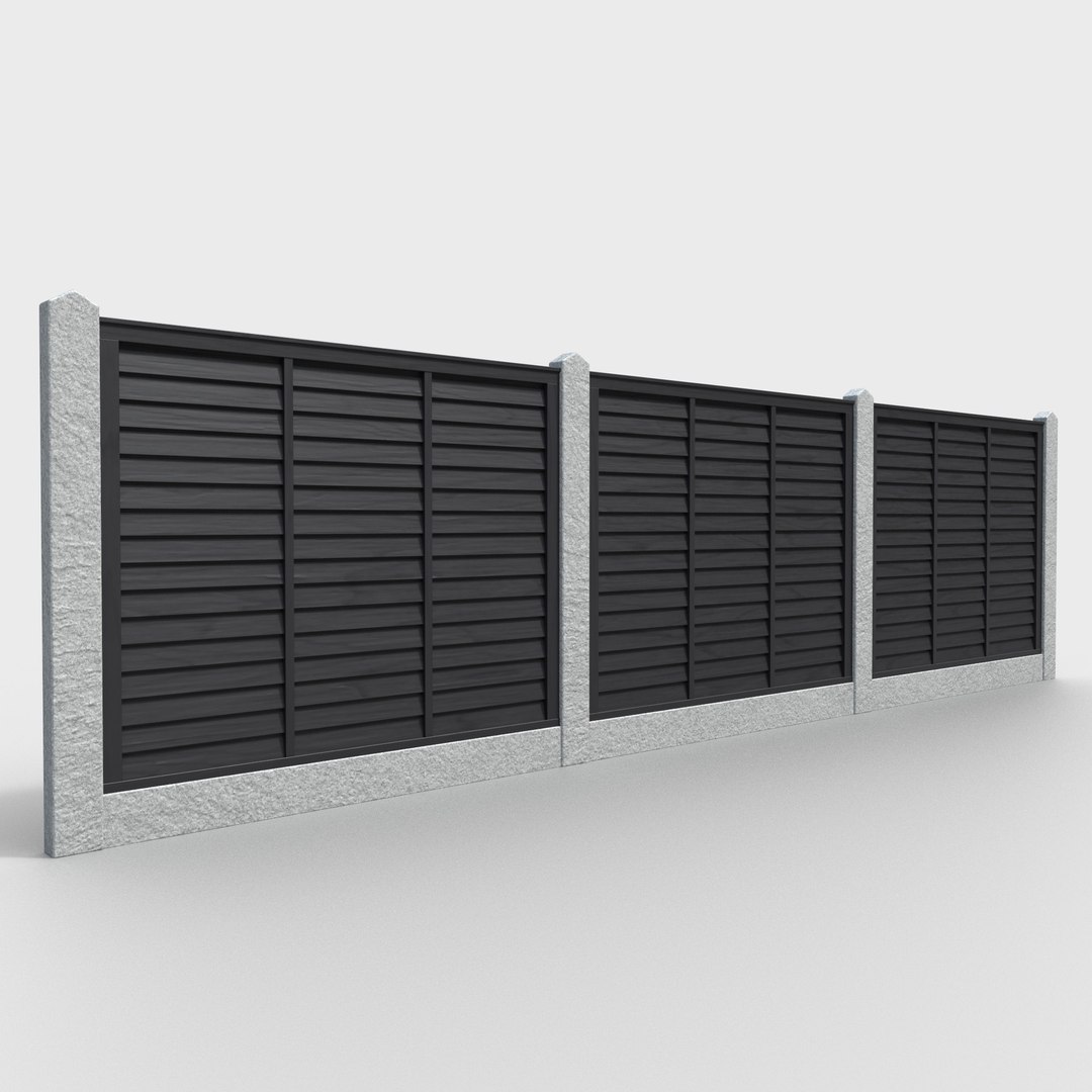 Plastic Garden Fence Panel 3D Model - TurboSquid 2418669