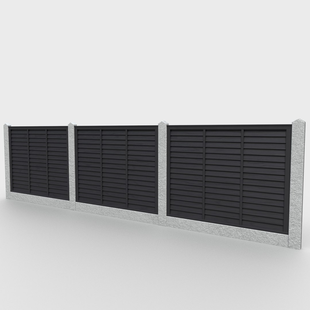 Plastic Garden Fence Panel 3D Model - TurboSquid 2418669