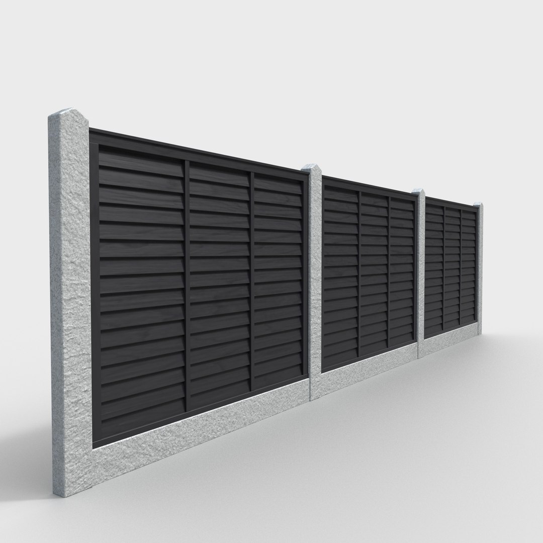 Plastic Garden Fence Panel 3D Model - TurboSquid 2418669